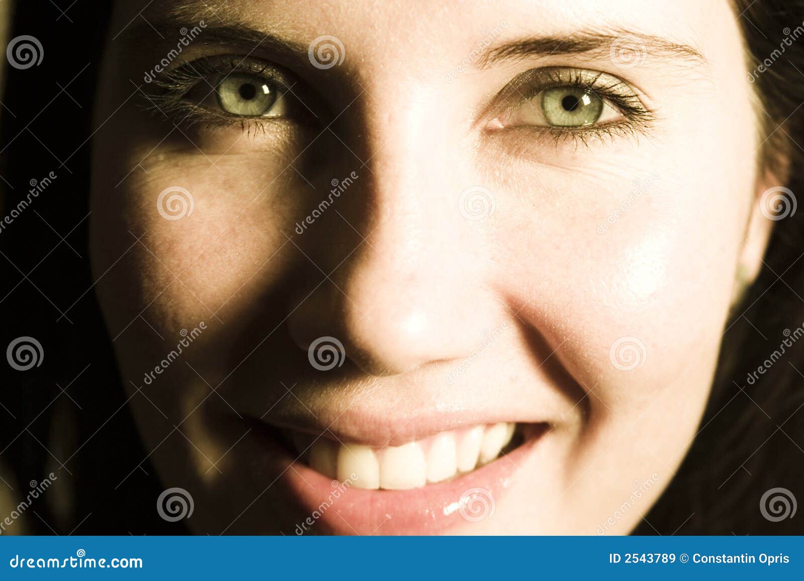 Happy woman face stock image. Image of happiness, smiling - 2543789