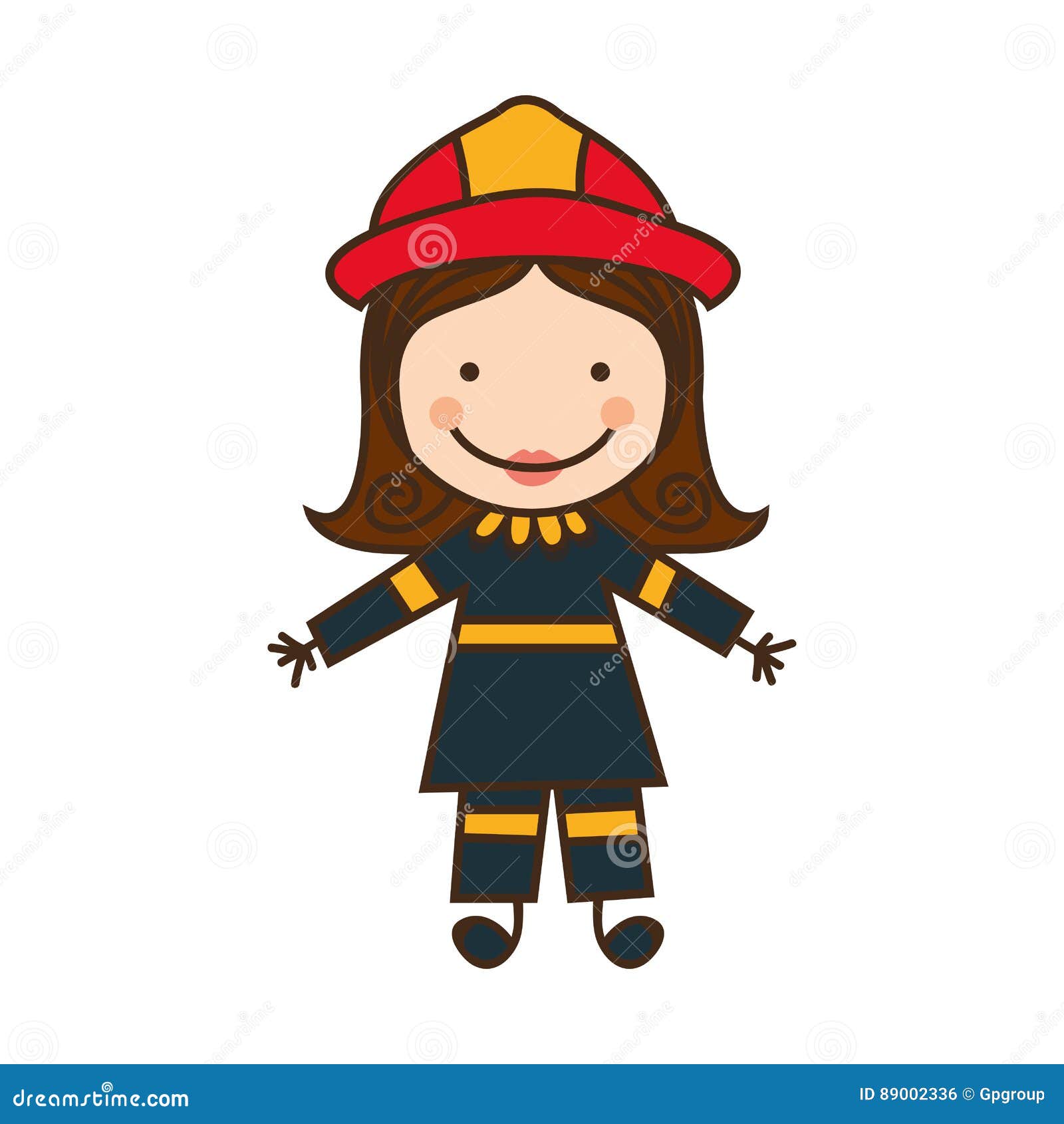 Woman Firefighter Avatar Character Icon Cartoon Vector | CartoonDealer ...