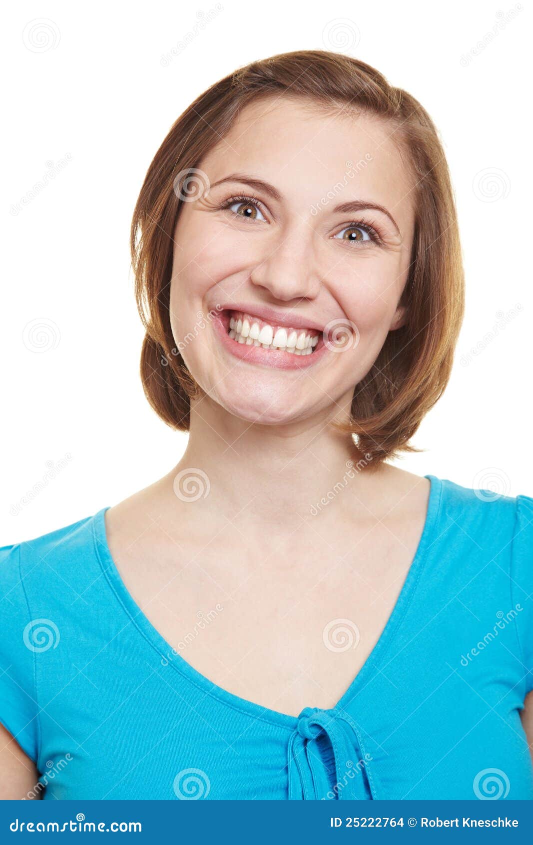 Happy woman grining stock photo. Image of cheering, beautiful - 25222764
