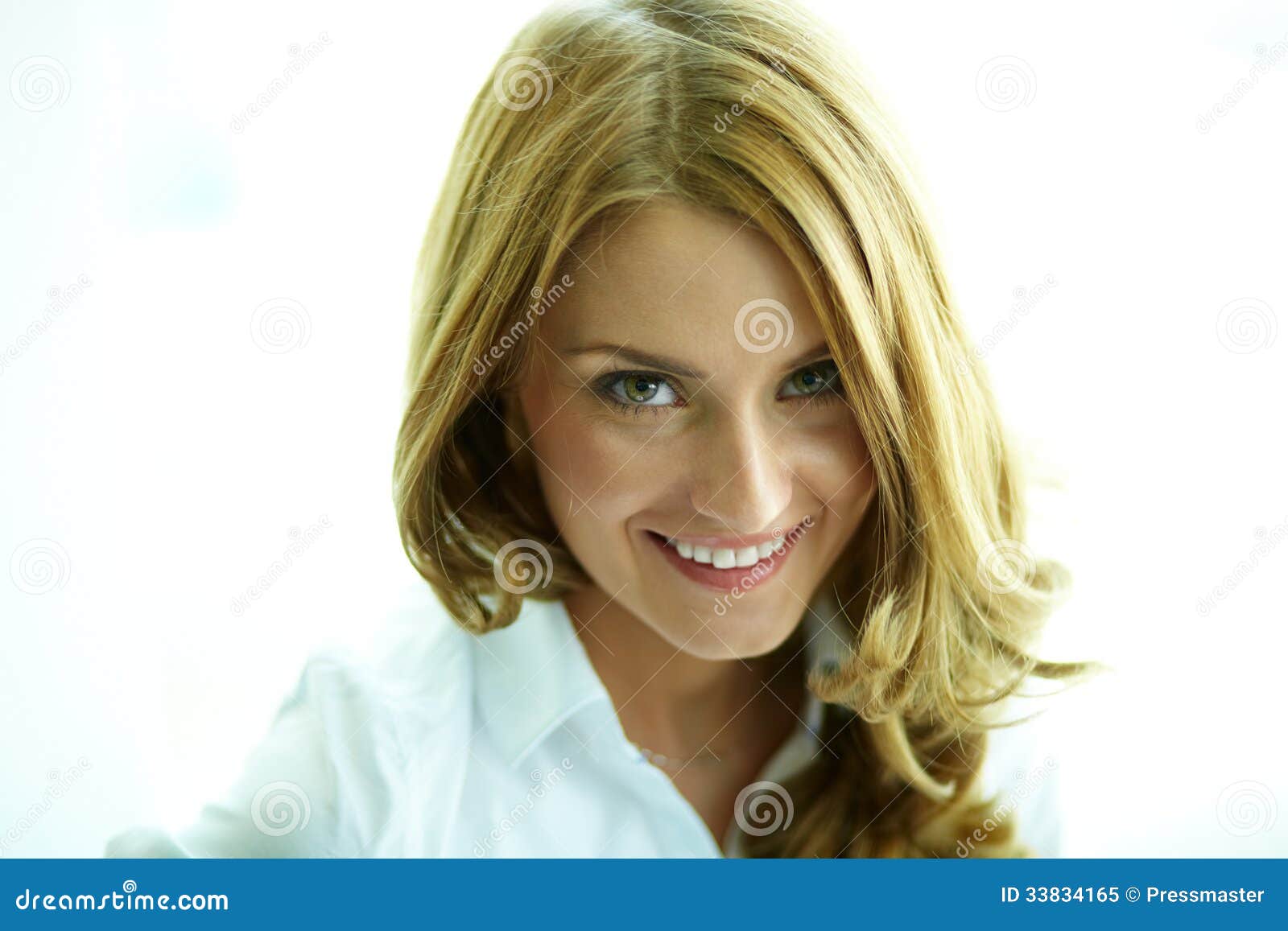 Happy woman stock image. Image of looking, blonde, business - 33834165