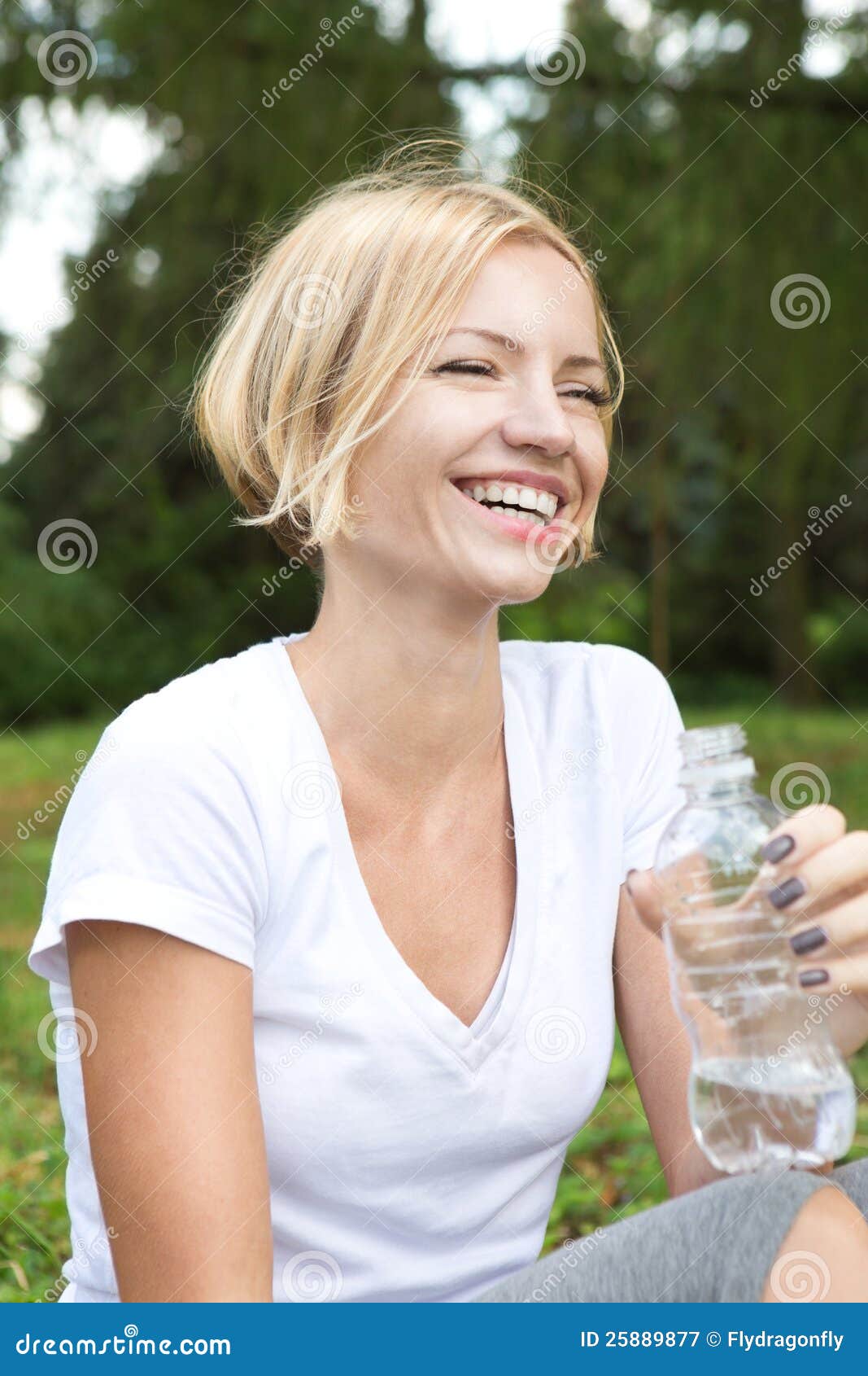 Happy woman laughing stock image. Image of adult, model - 25889877