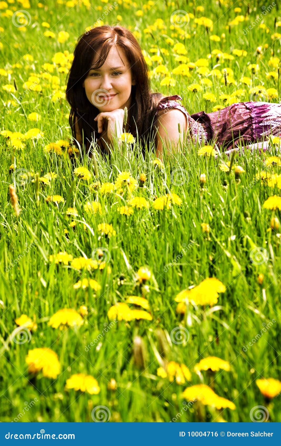 Happy woman outdoor stock photo. Image of dreaming, positive - 10004716