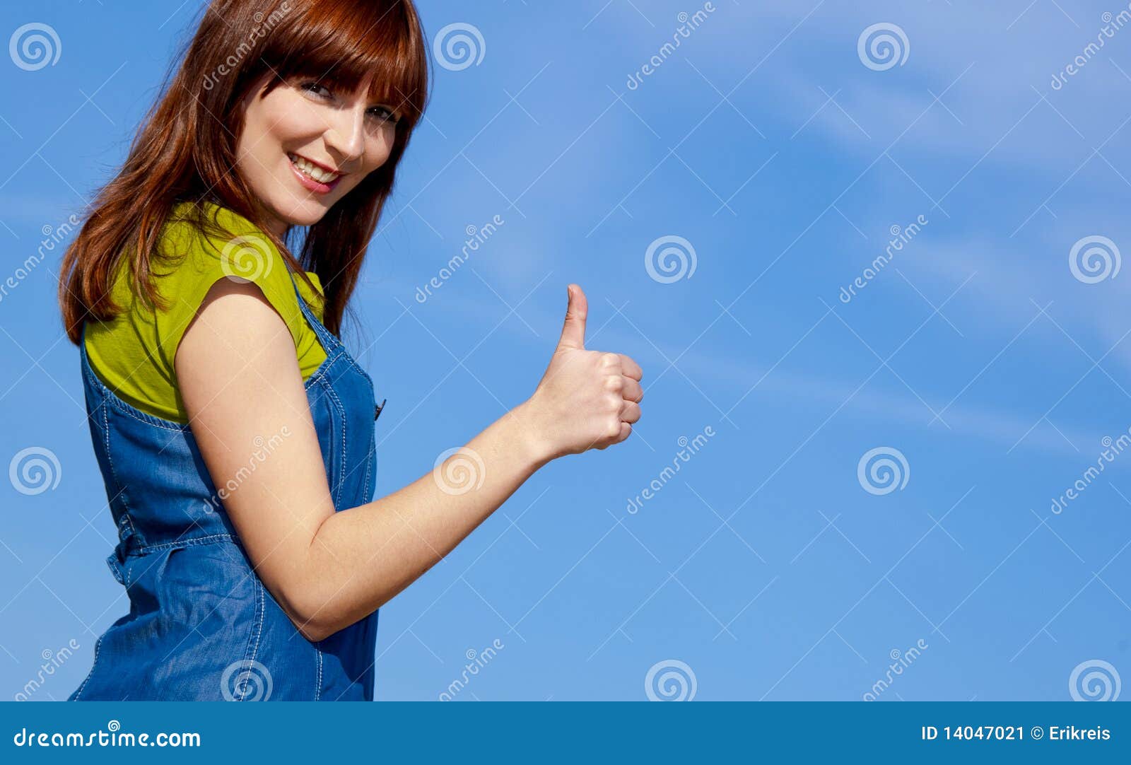 Happy woman on outdoor stock image. Image of smiling - 14047021