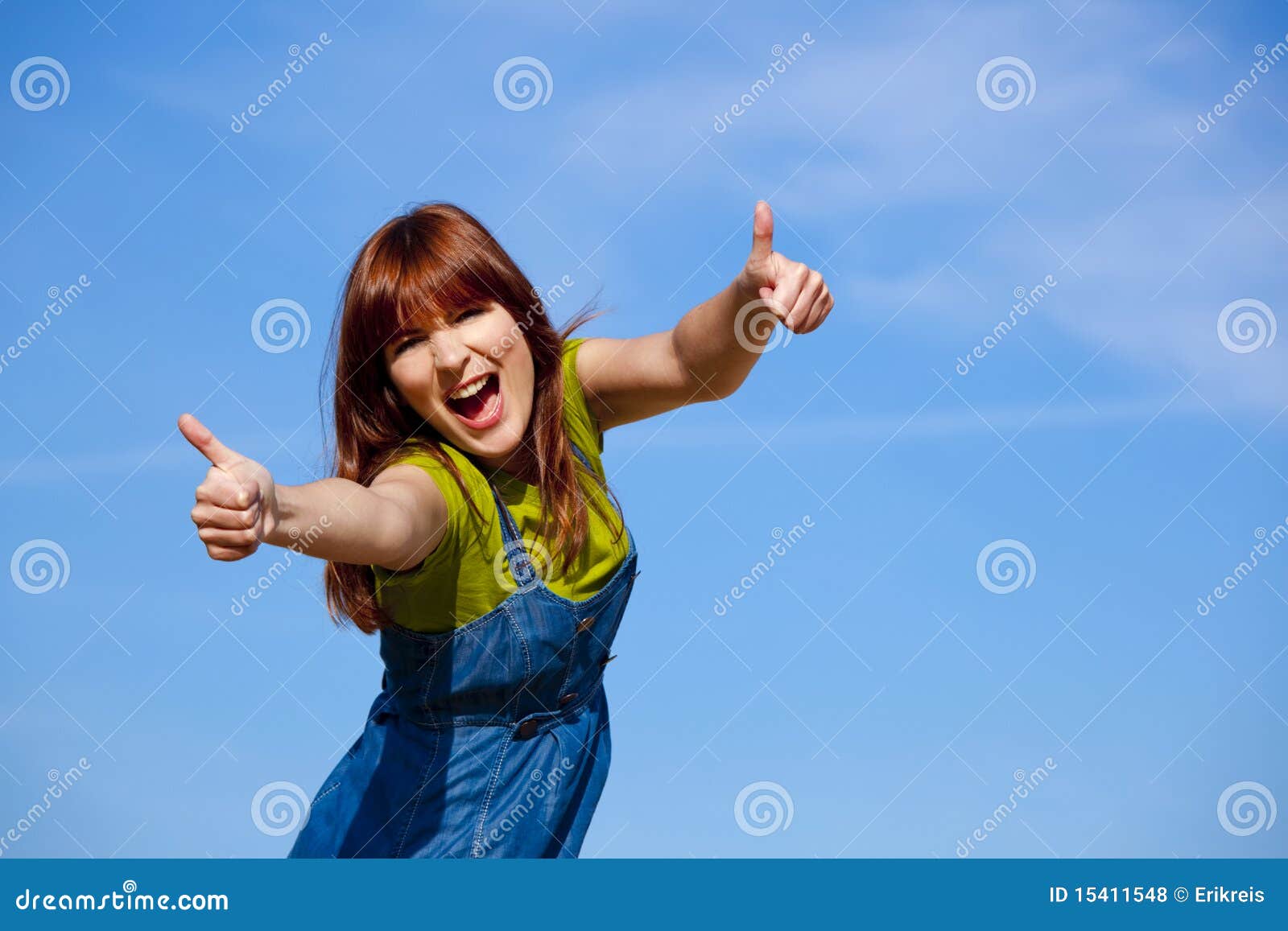 Happy woman on outdoor stock photo. Image of smiling - 15411548