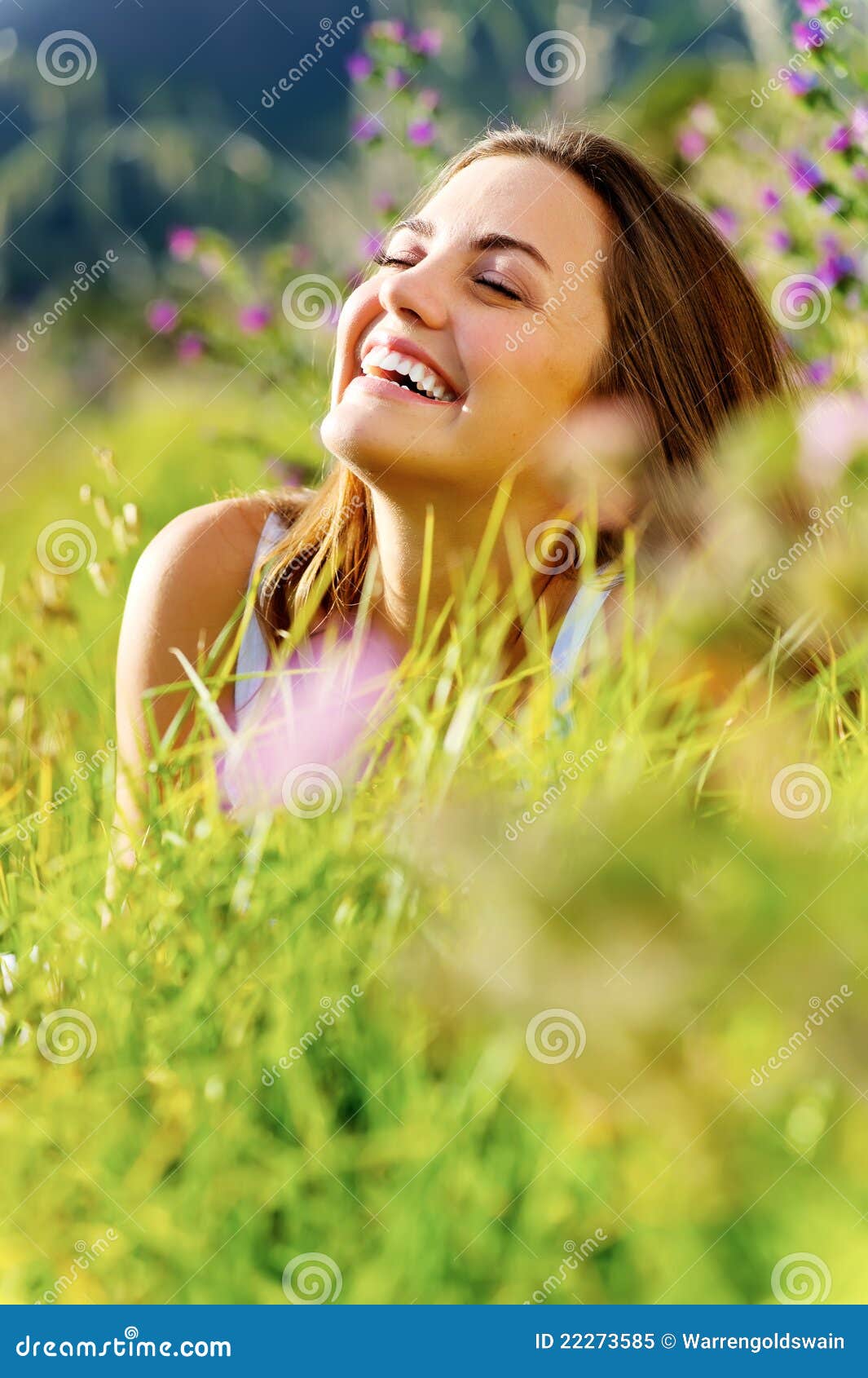 Happy woman outdoor stock image. Image of joyful, natural - 22273585