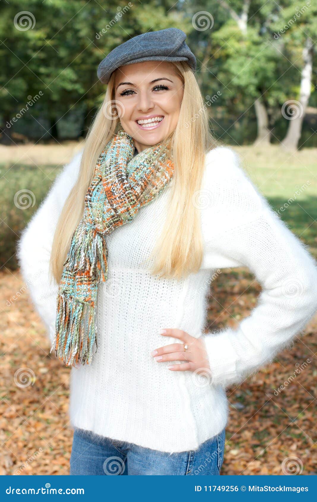 Happy woman outdoors stock photo. Image of girl, face - 11749256