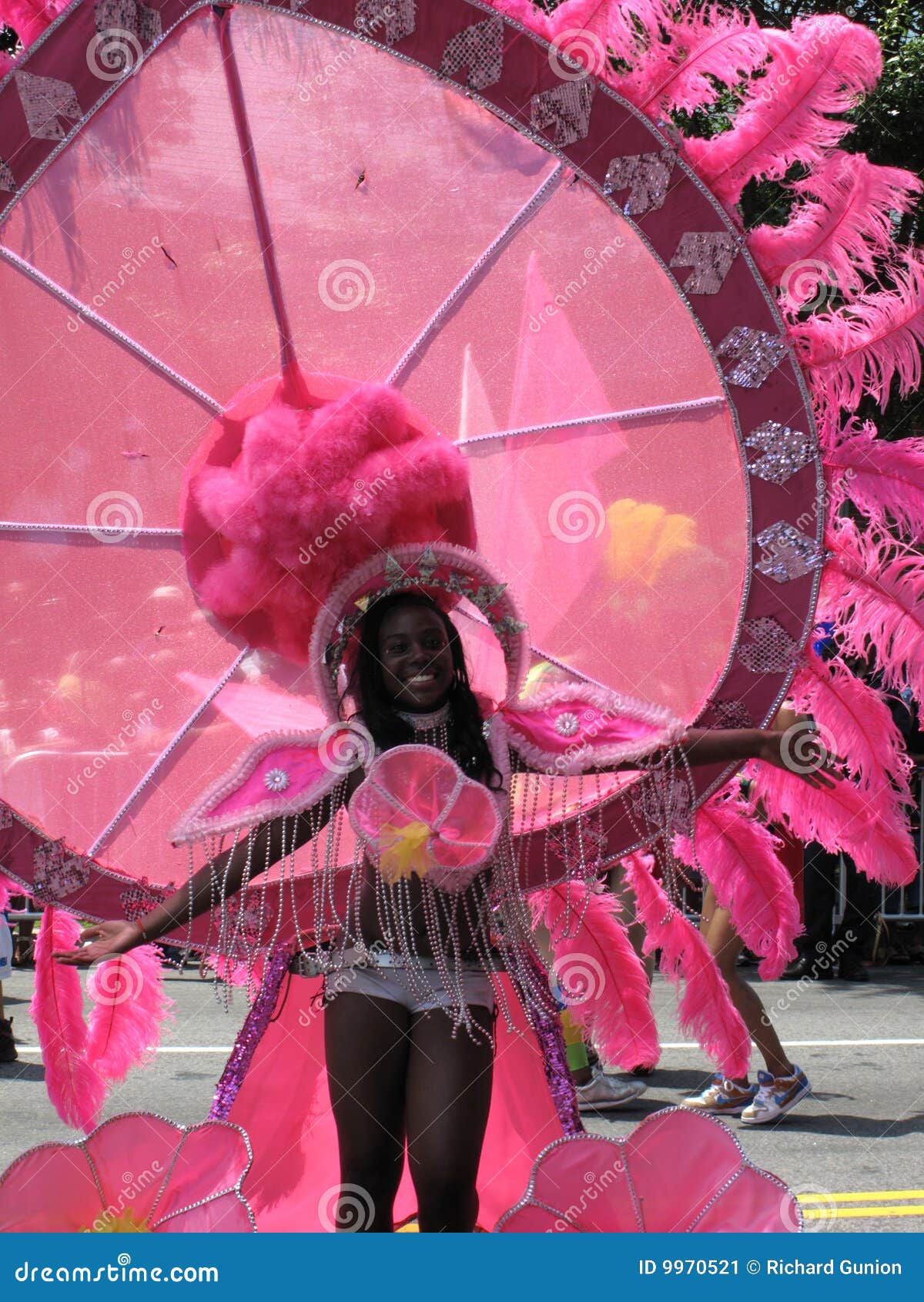 Happy Woman at the Parade editorial photo. Image of caribbean - 9970521