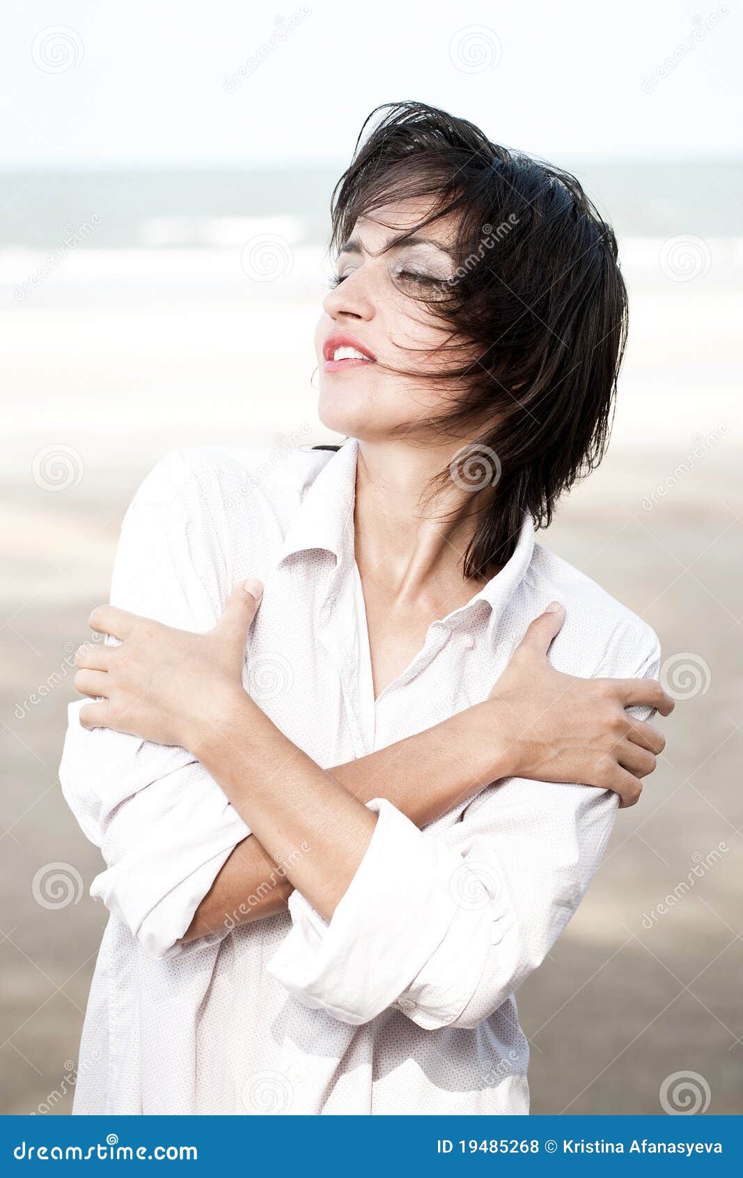 Happy woman portrait stock photo. Image of relaxation - 19485268