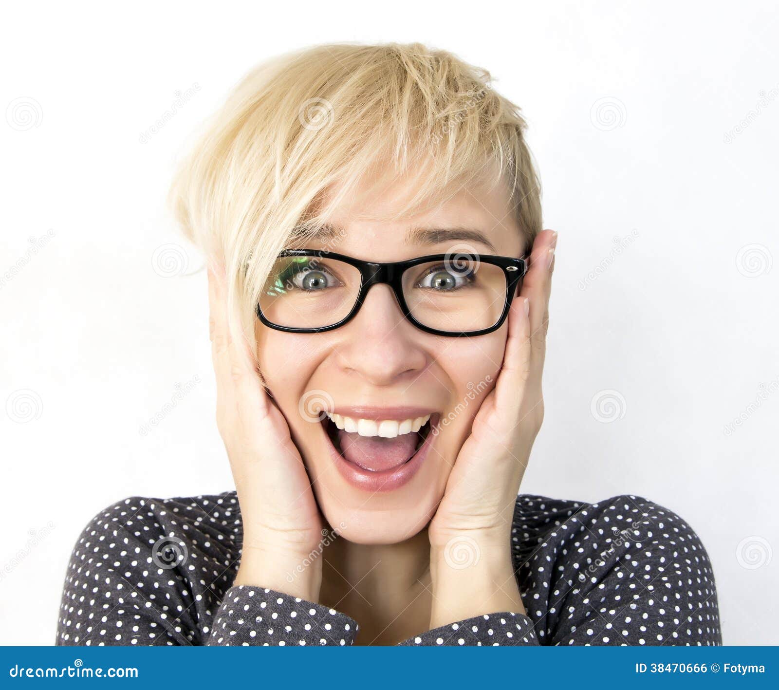 Happy woman stock photo. Image of blond, eyes, adult - 38470666