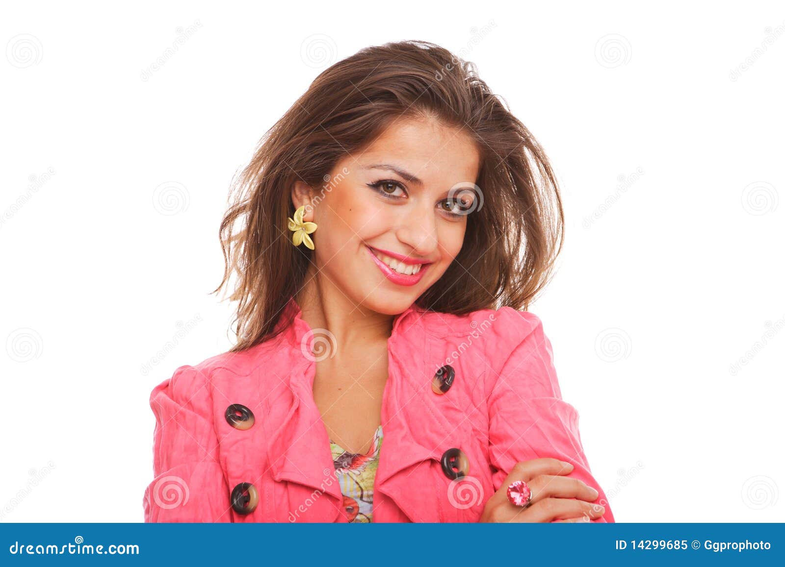 Happy woman posing stock image. Image of cheerful, skin - 14299685