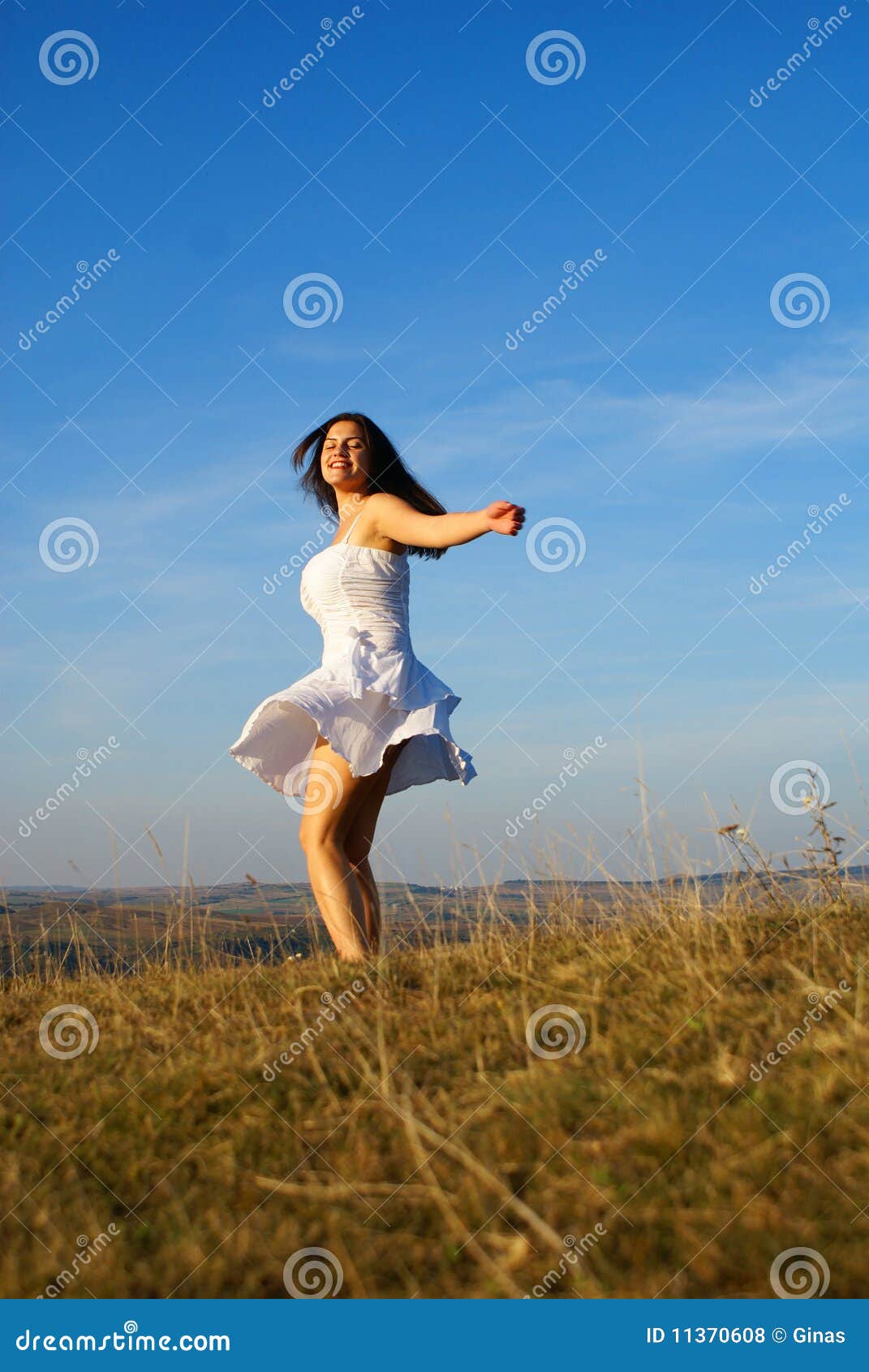 Happy woman spinning stock photo. Image of skin, white - 11370608