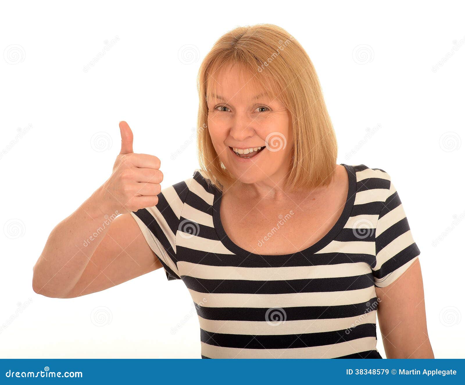Happy Woman with a Thumb Up Stock Image - Image of positivity, smiling ...