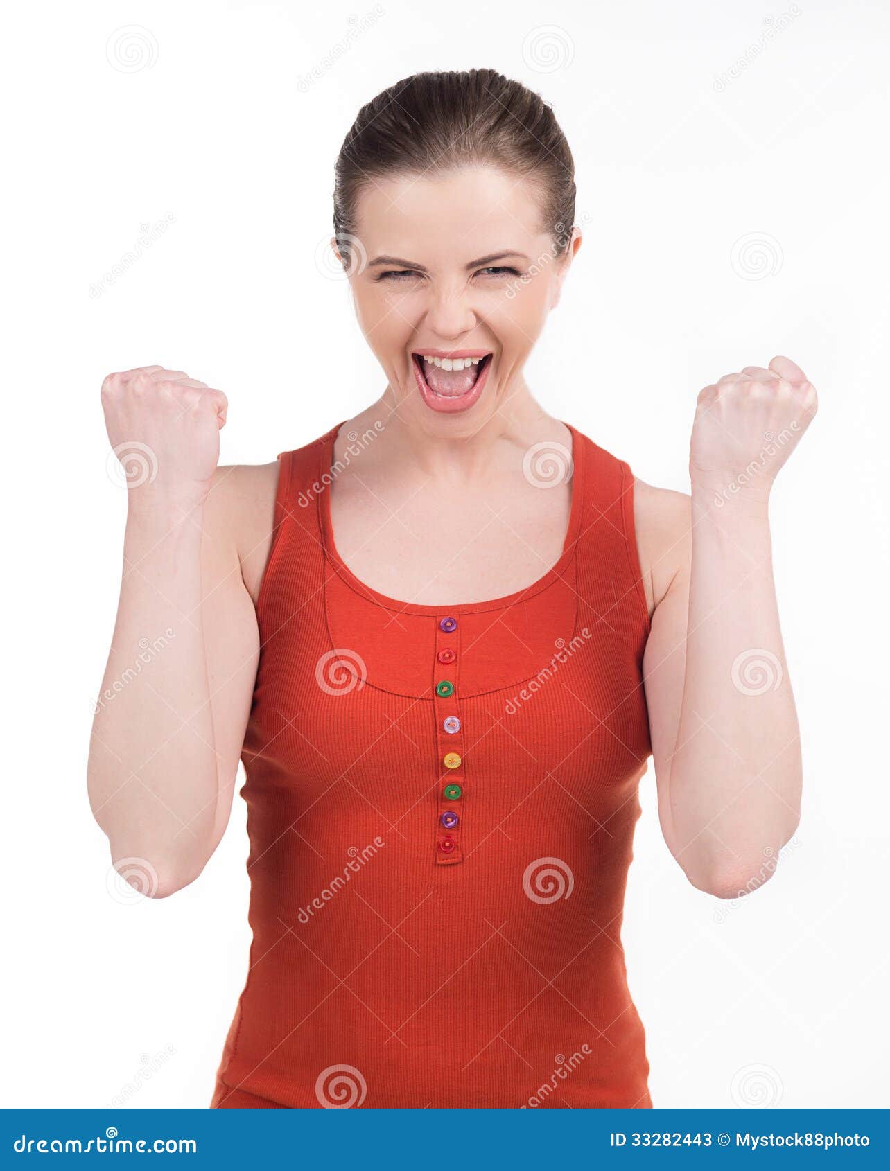 Happy woman. stock image. Image of expressing, female - 33282443