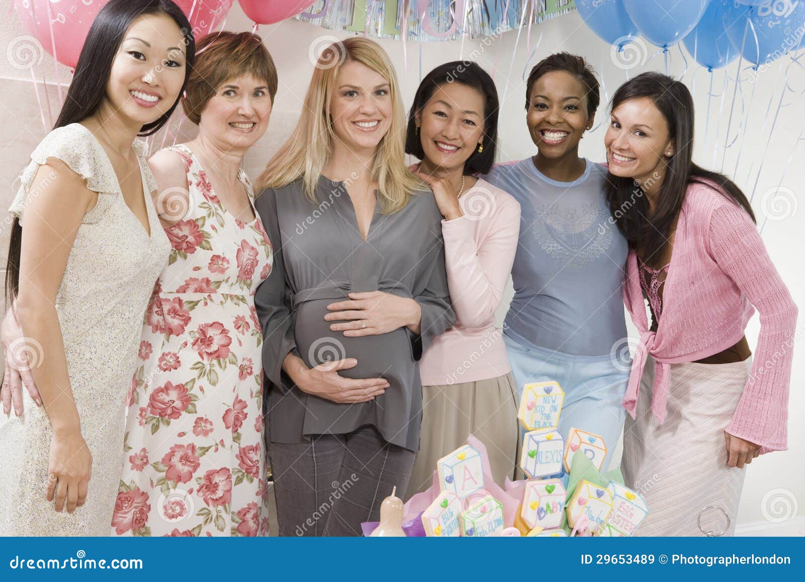 Happy Women at a Baby Shower Stock Image - Image of mature, adult: 29653489