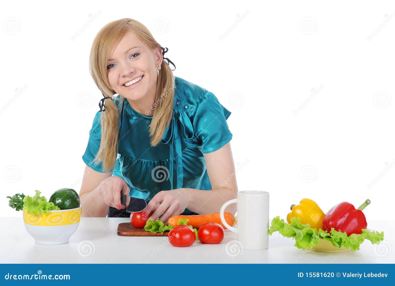 Happy Women in the Kitchen. Stock Photo - Image of girl, cheerful: 15581620