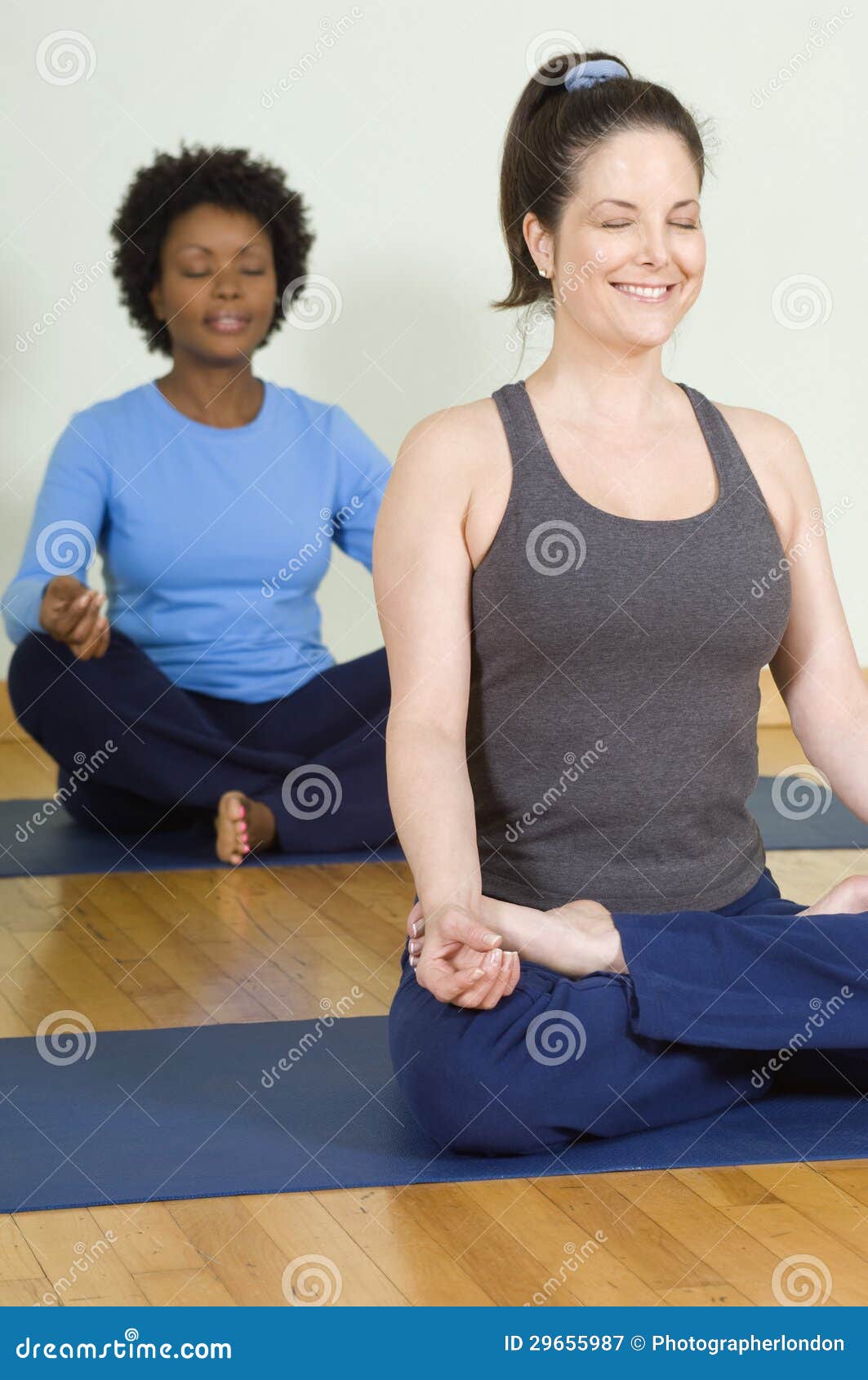 Happy Women Meditating stock image. Image of african - 29655987