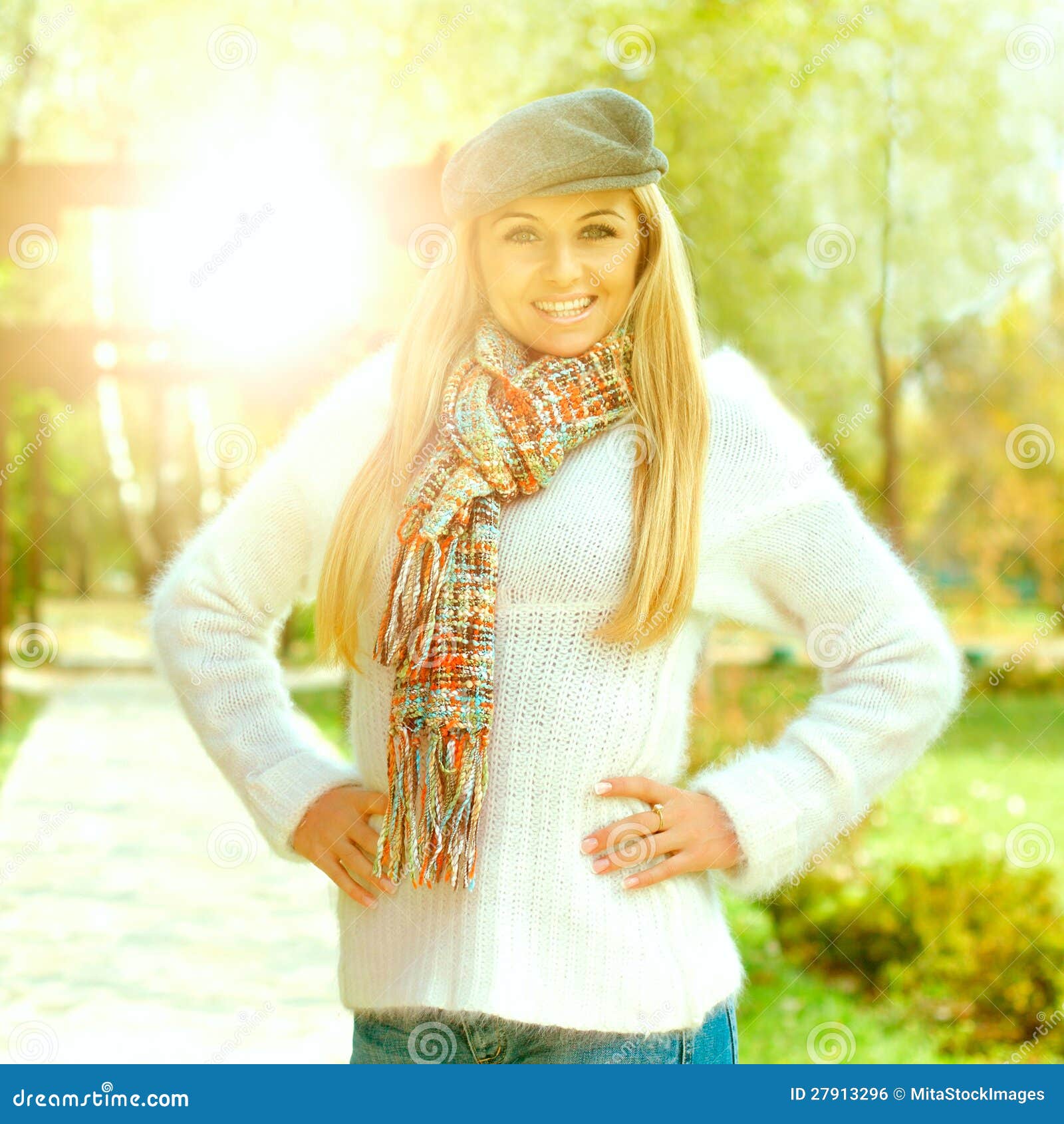 Happy women outdoors stock photo. Image of autumn, freshness - 27913296