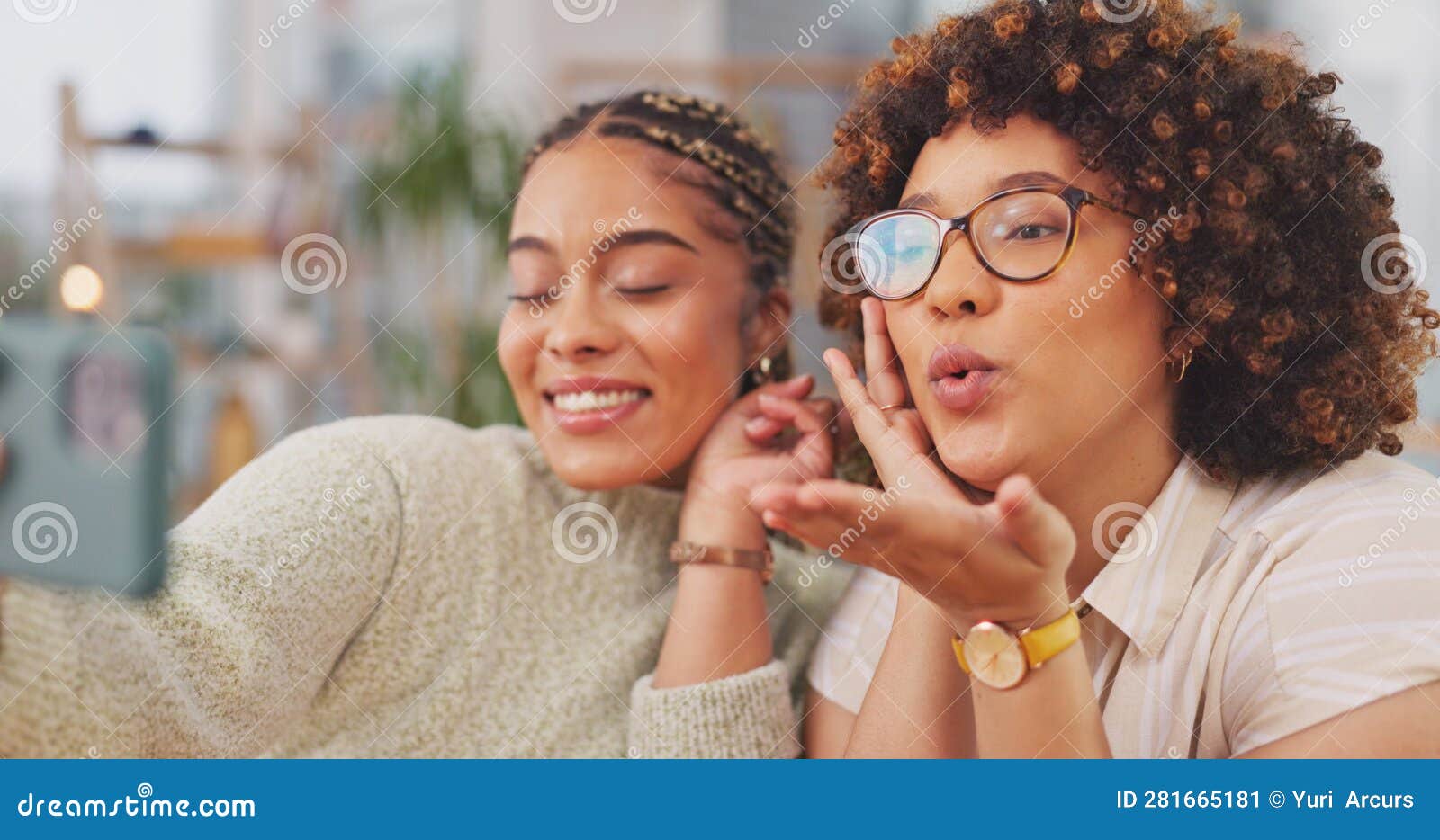 Happy Women Smiling For Photo Memory Or Facial Expression For Social