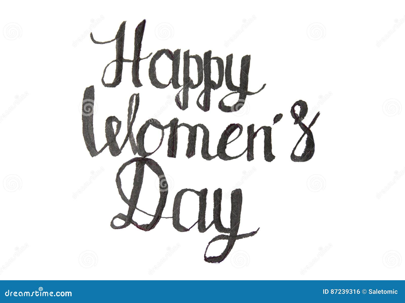 Happy Womens Day Calligraphy NoTE Stock Photo - Image of decoration ...