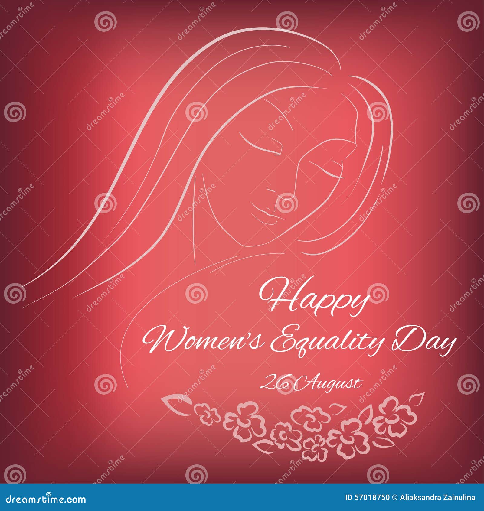 Happy Womens Equality Day stock vector. Illustration of feminine - 57018750