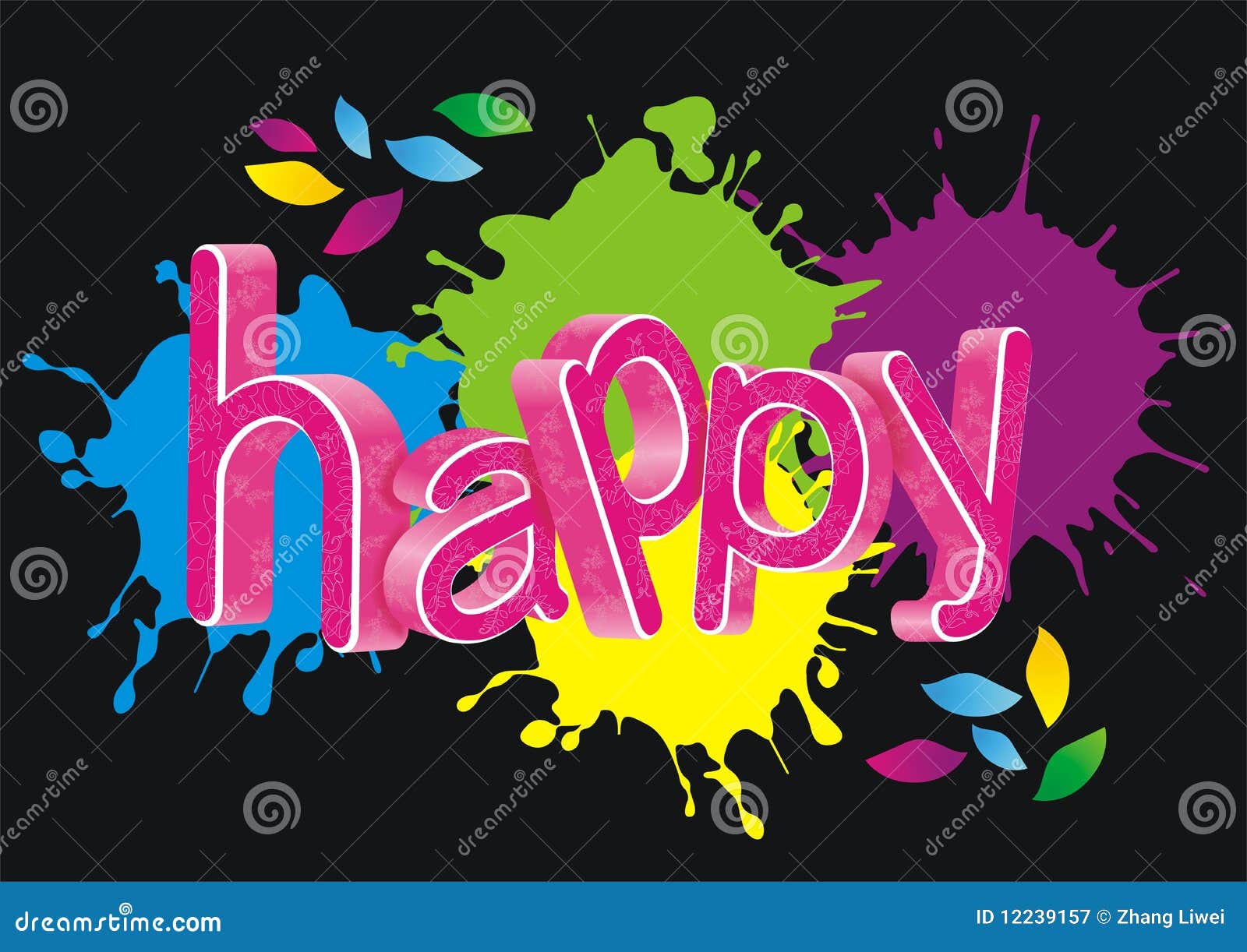 Happy word(vector) stock vector. Illustration of icons - 12239157
