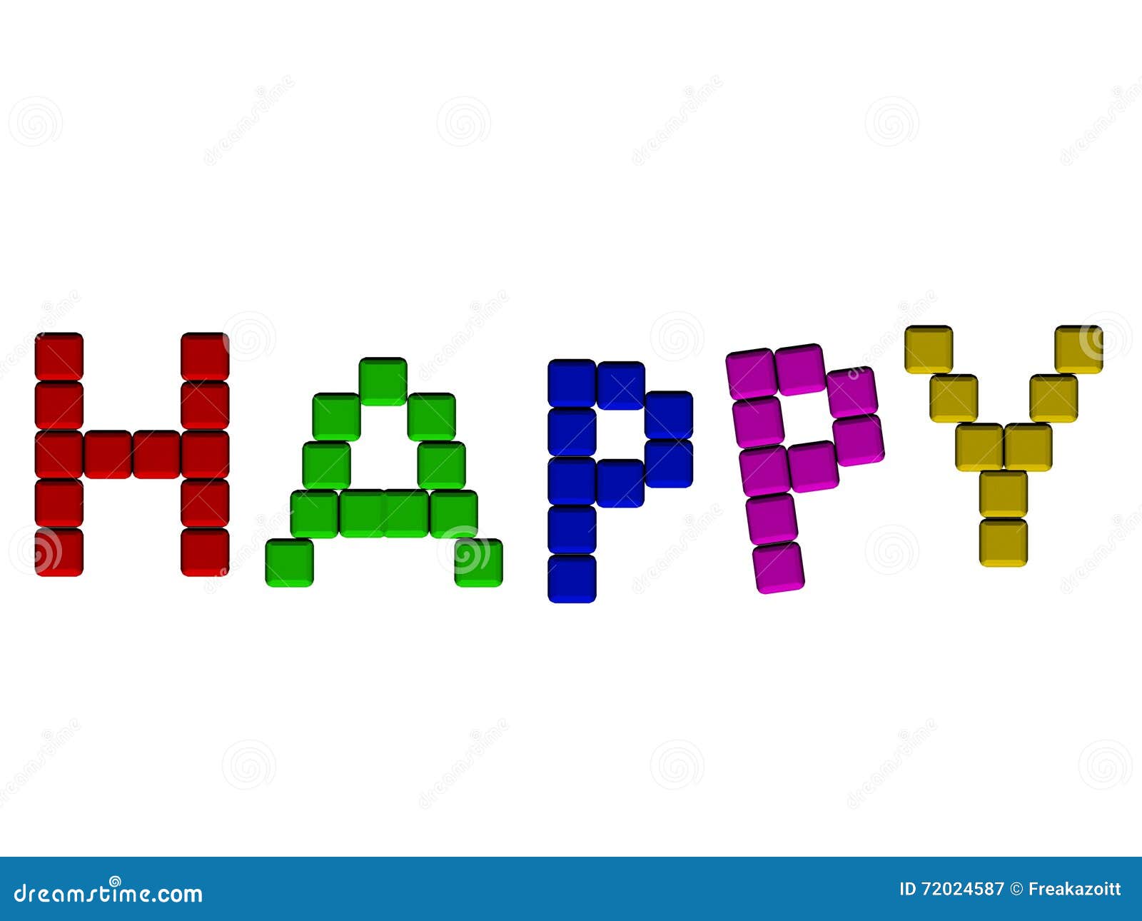 HAPPY word on white stock illustration. Illustration of words - 72024587