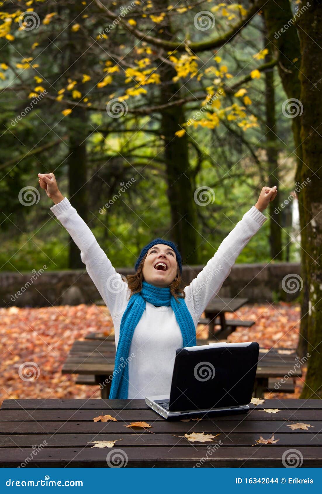 Happy work stock photo. Image of outside, cold, beauty - 16342044