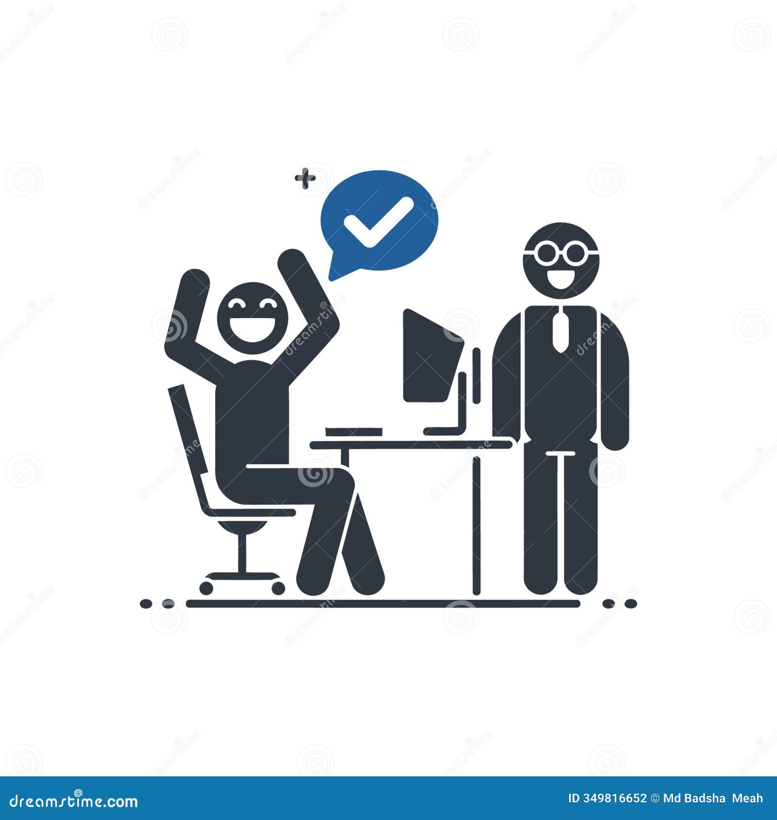 Approval Icon Cartoon Vector | CartoonDealer.com #290300913