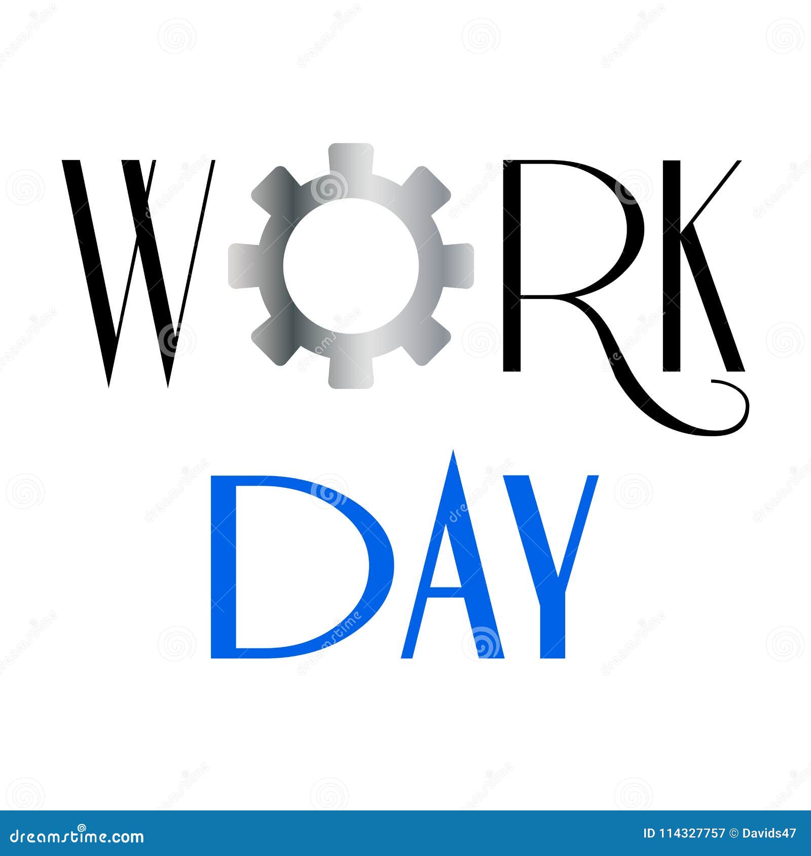 Happy Work Day stock vector. Illustration of flat, occupation - 114327757