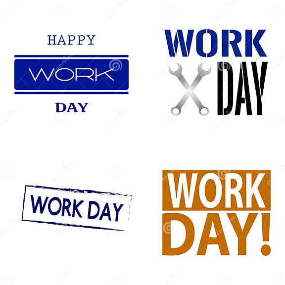 Happy Work Day stock vector. Illustration of people - 114328138