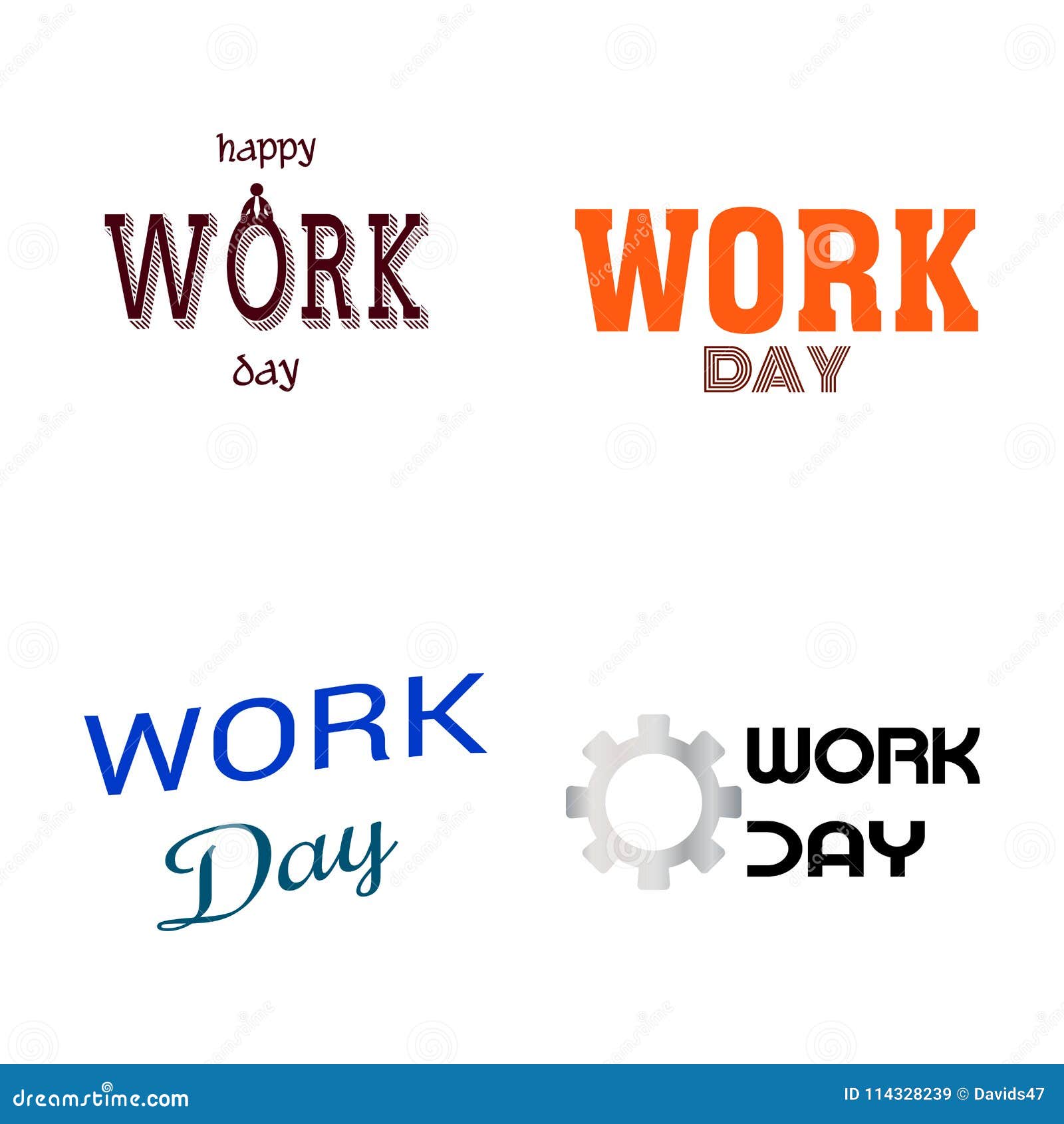 Happy Work Day stock vector. Illustration of engineer - 114328239
