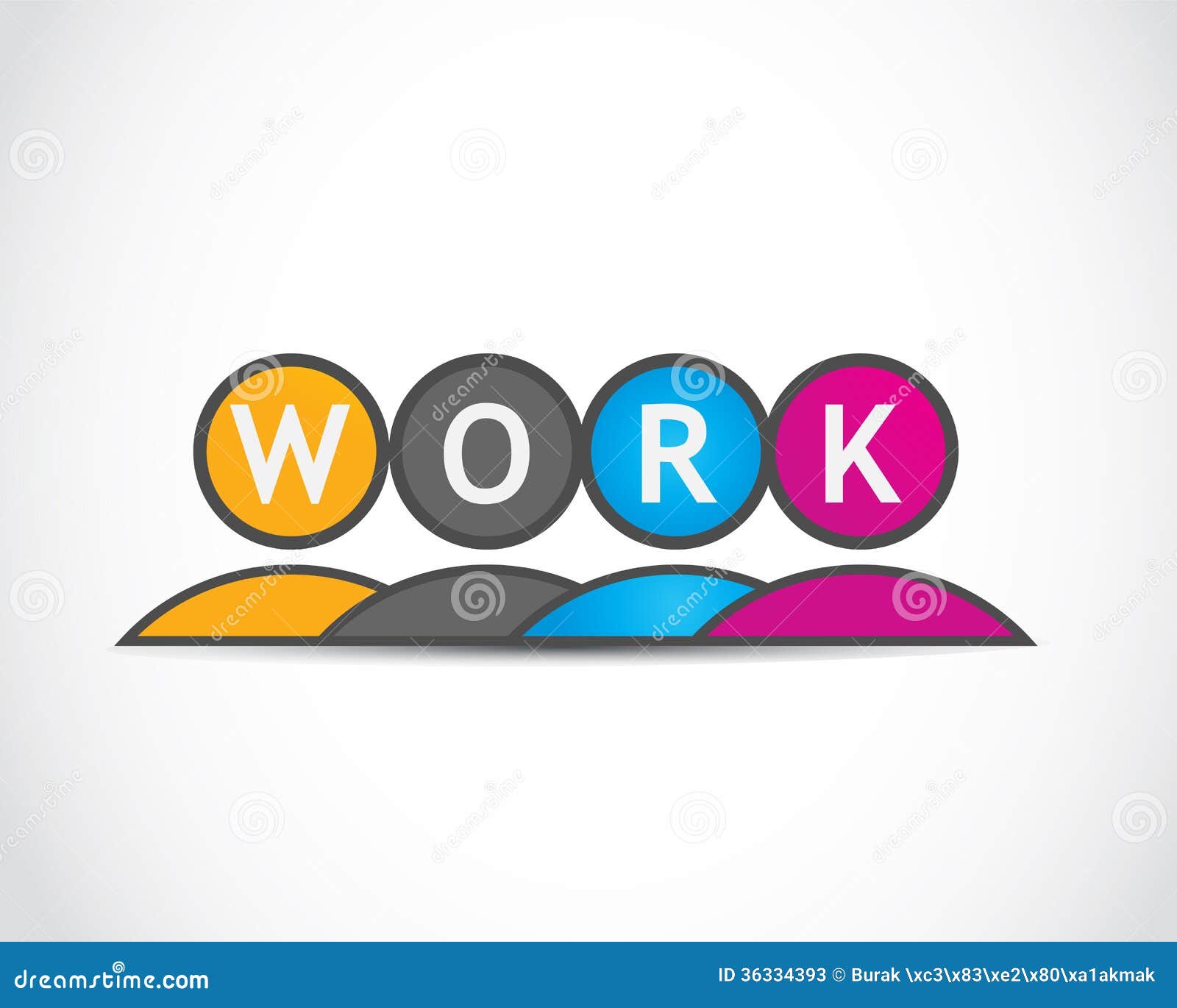 Happy Work People stock vector. Illustration of achievement - 36334393