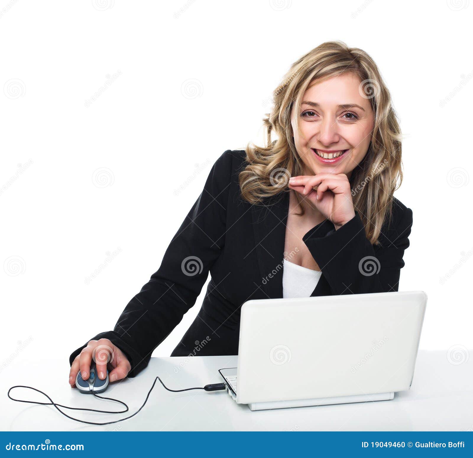 Happy worker stock photo. Image of businesswoman, smile - 19049460