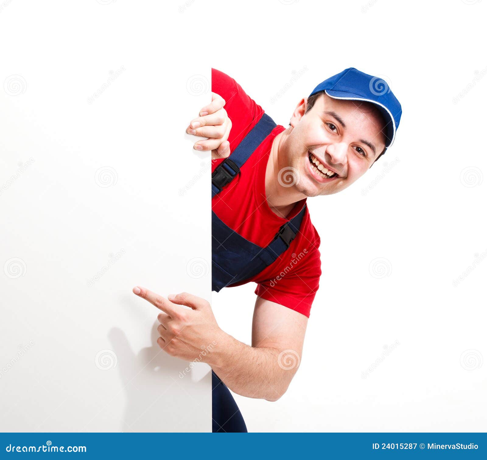 Happy worker stock image. Image of copy, plumber, electrician - 24015287