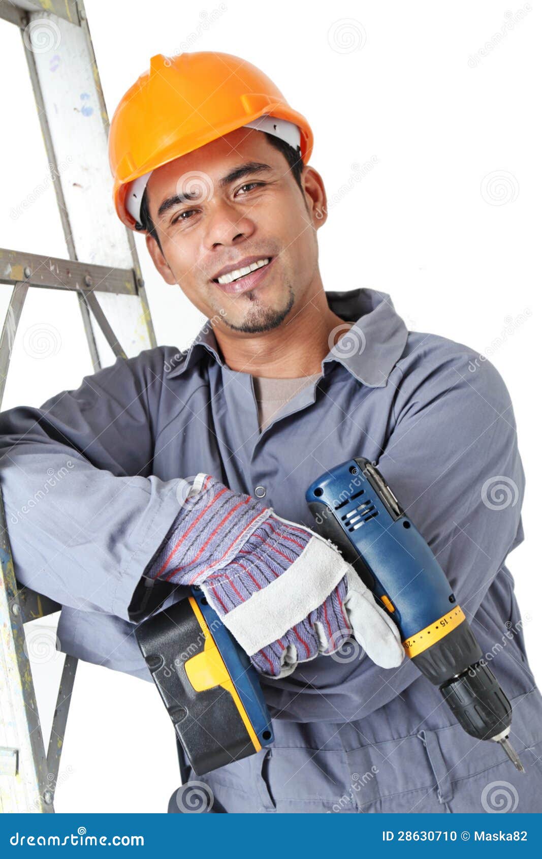 Happy Worker stock photo. Image of builder, tools, male - 28630710