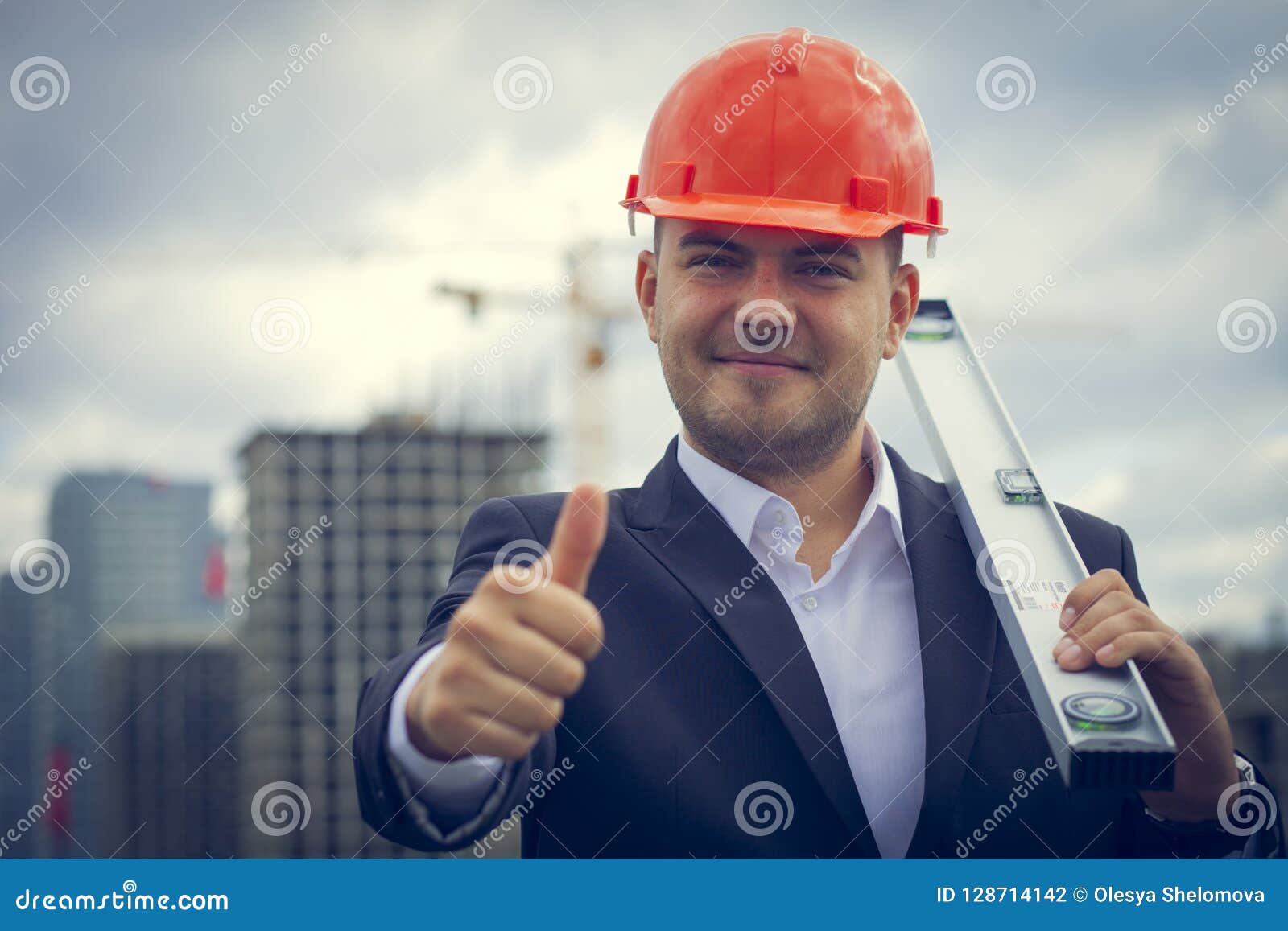 Successful Construction Worker Stock Photo - Image of male, engineering ...