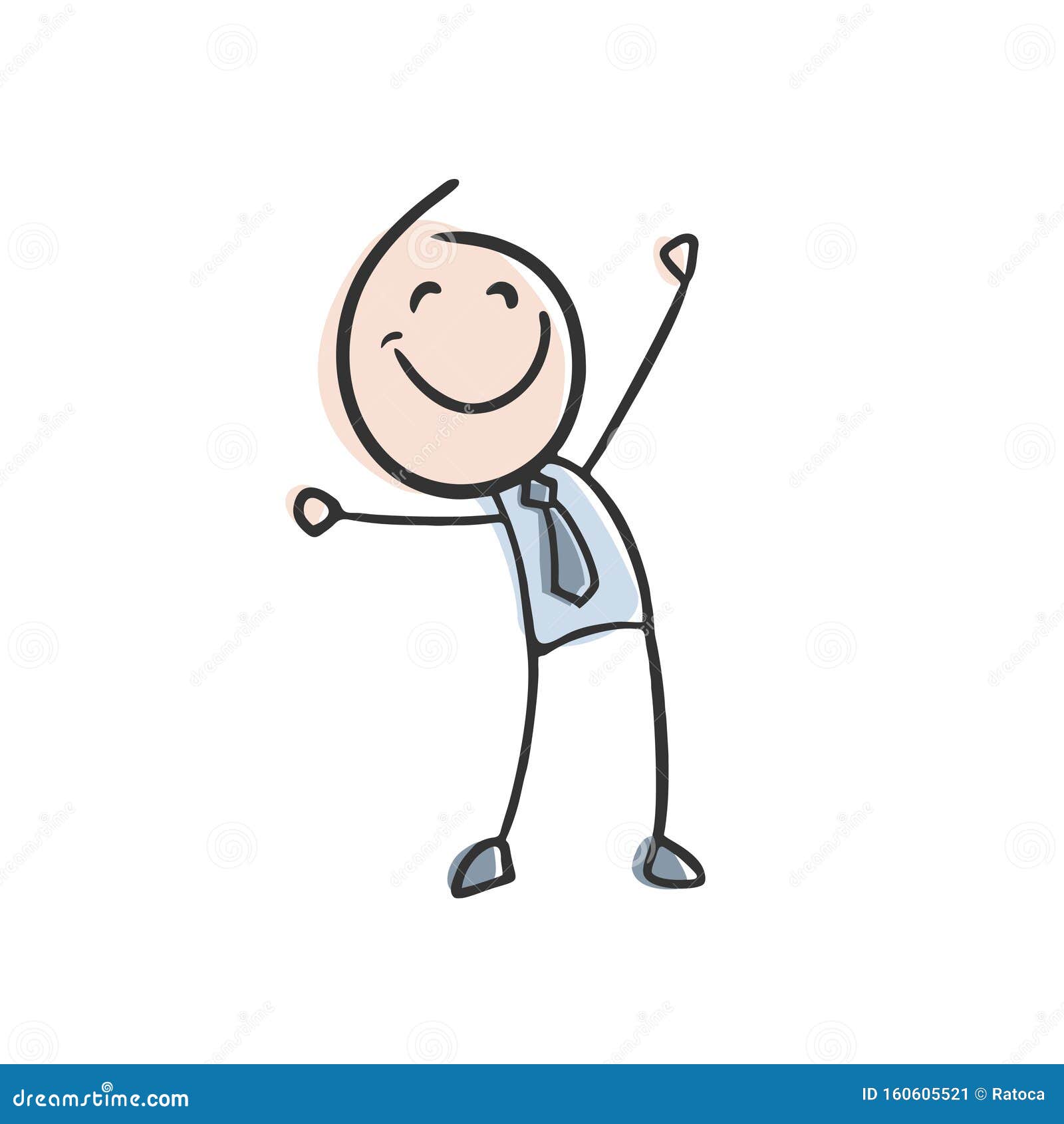 Happy worker draw stock vector. Illustration of draw - 160605521