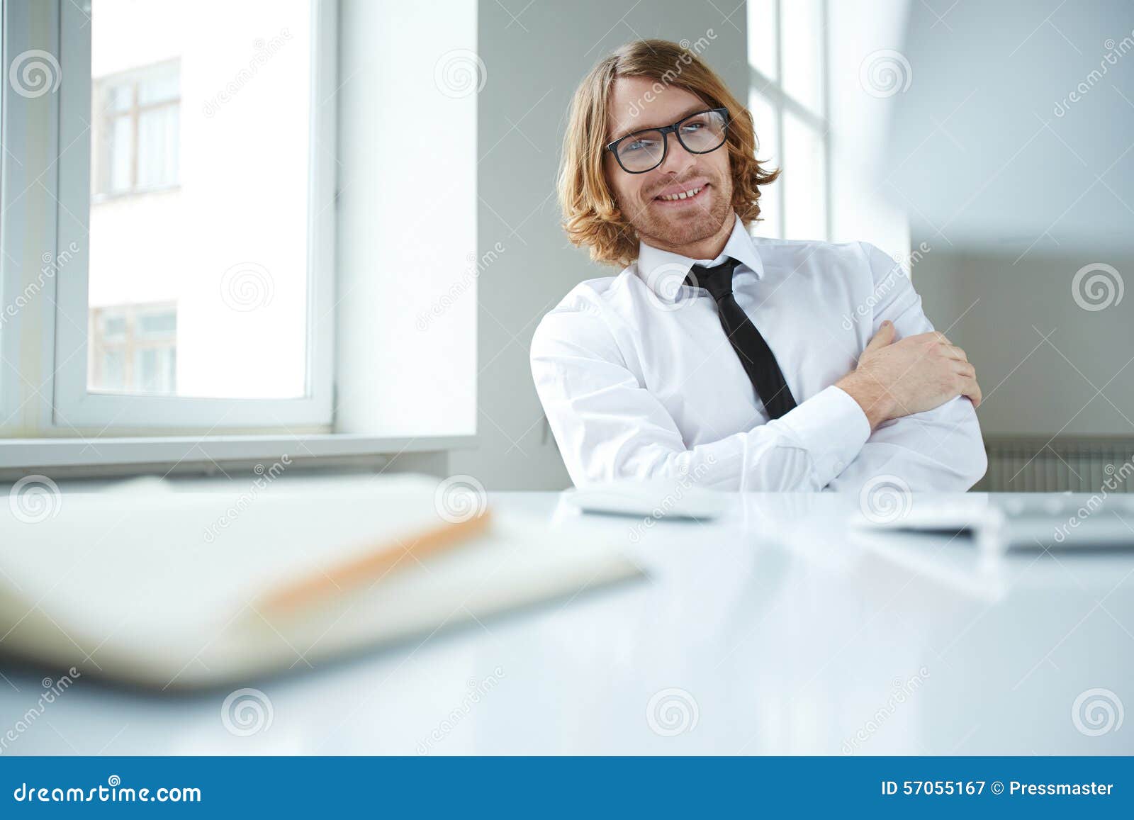 Happy worker stock image. Image of alone, employer, lifestyle - 57055167