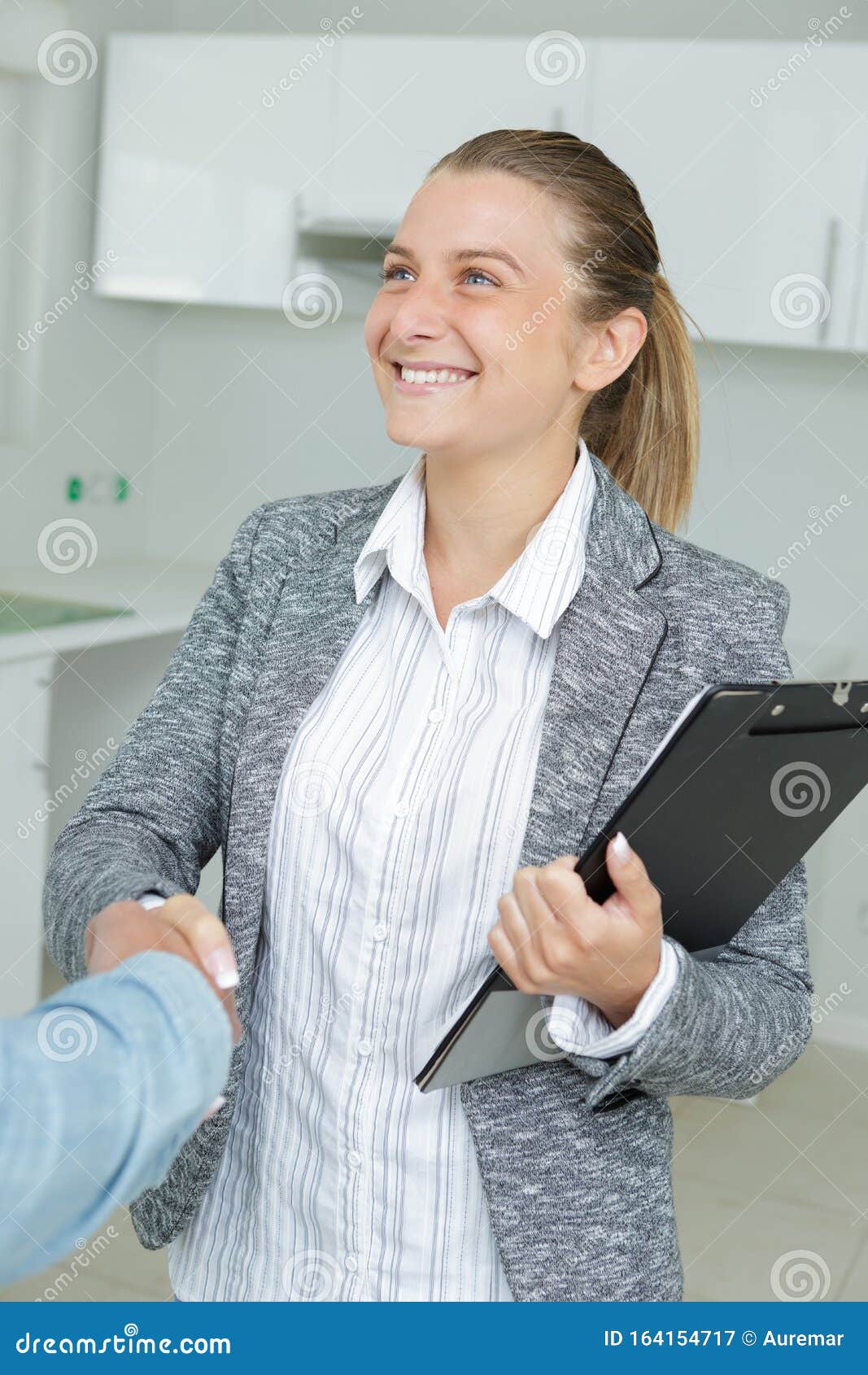 Happy Worker after Signing Contract Stock Image - Image of caucasian ...