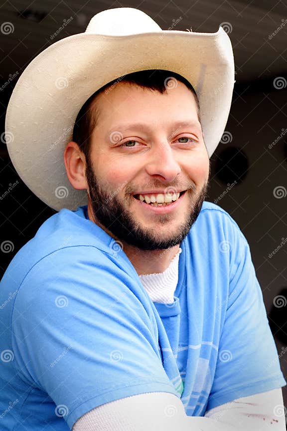 Happy Working Cowboy stock photo. Image of construction - 28665600