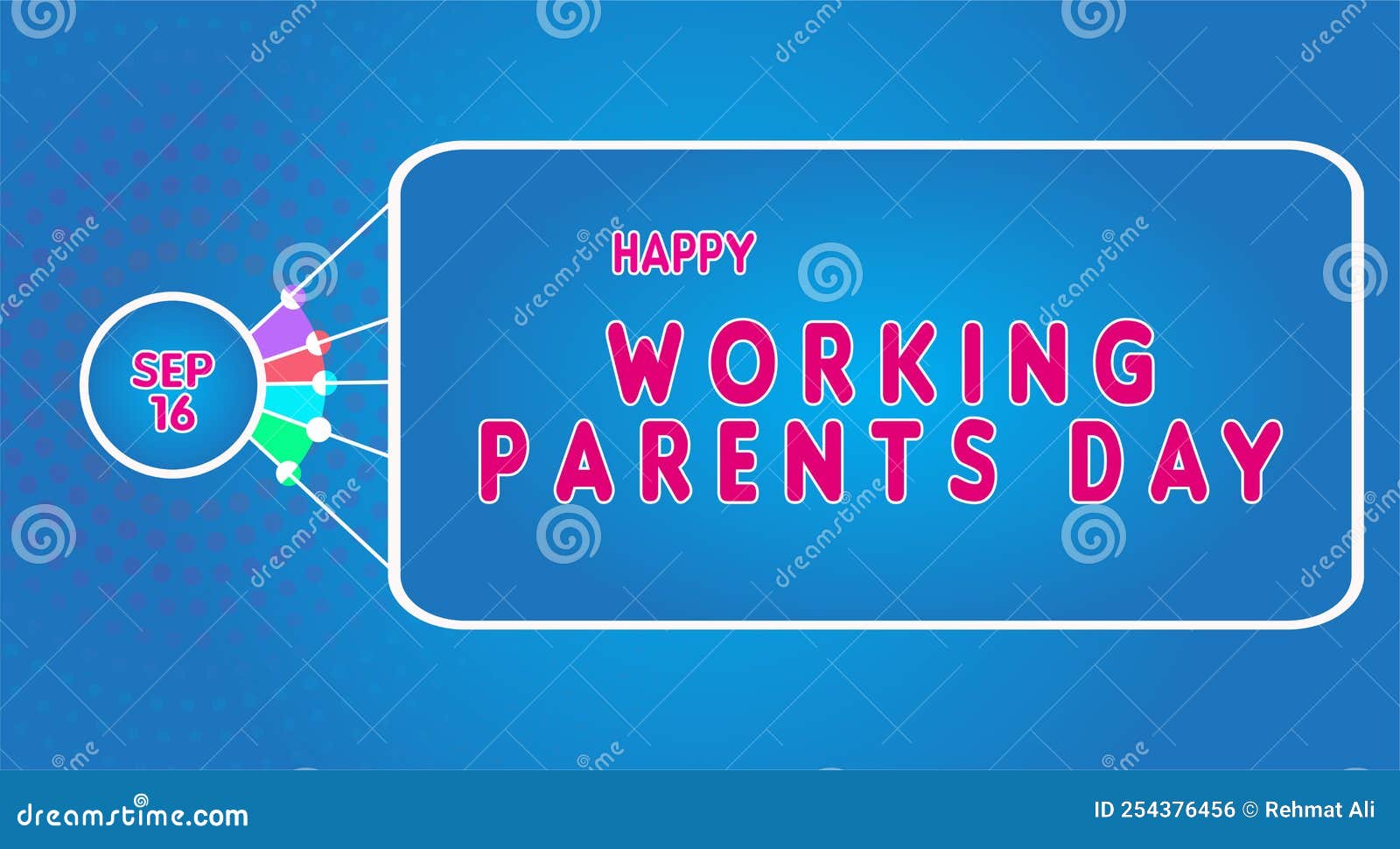 Happy Working Parents Day, September 16. Calendar of September Text ...
