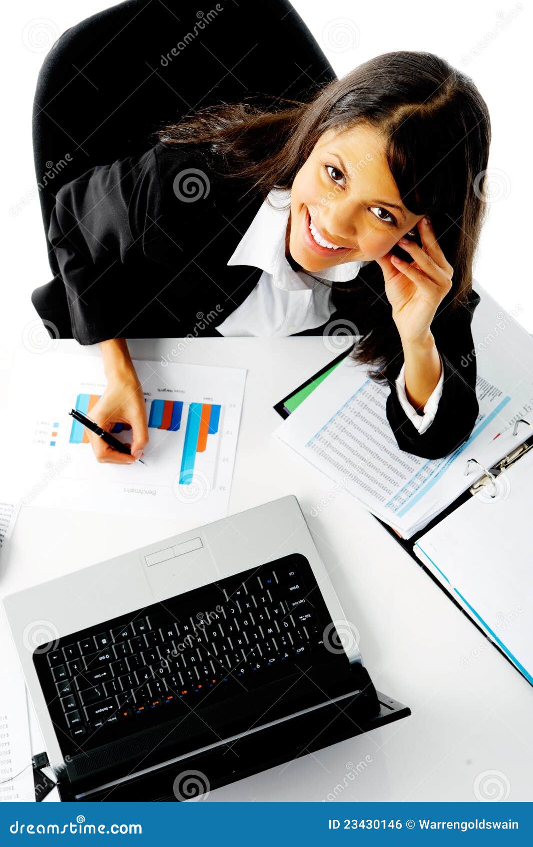 Happy working woman stock photo. Image of girl, happy - 23430146