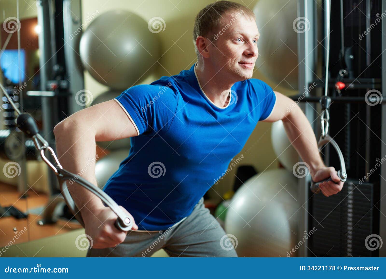 Happy workout stock photo. Image of bodybuilding, person - 34221178