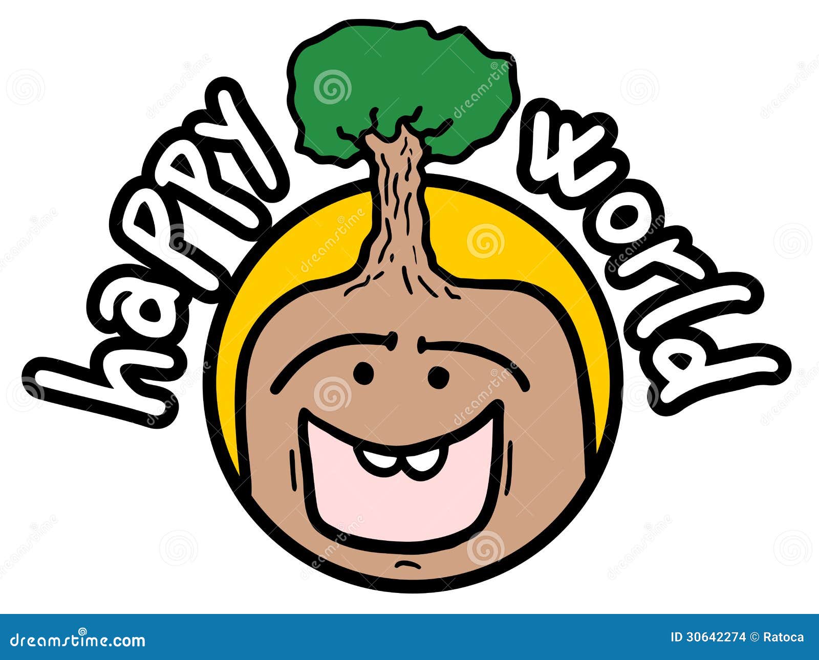 Happy world stock vector. Illustration of happiness, puppet - 30642274