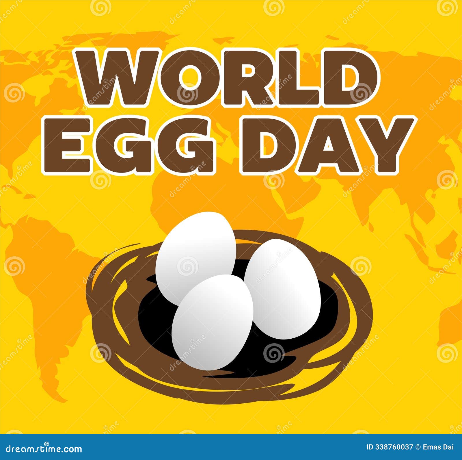 Happy World Egg Day with Delicious Eggs Stock Vector - Illustration of ...