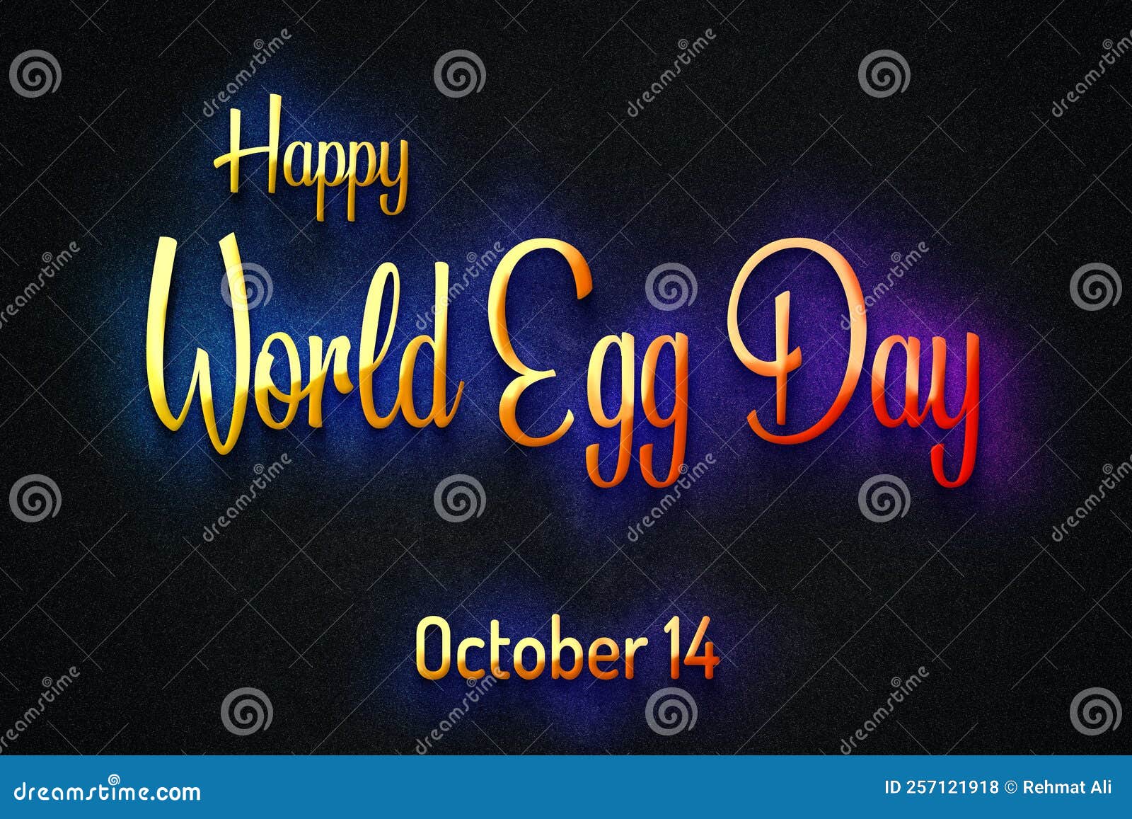 Happy World Egg Day, October 14, Empty Space for Text, Copy Space Right ...