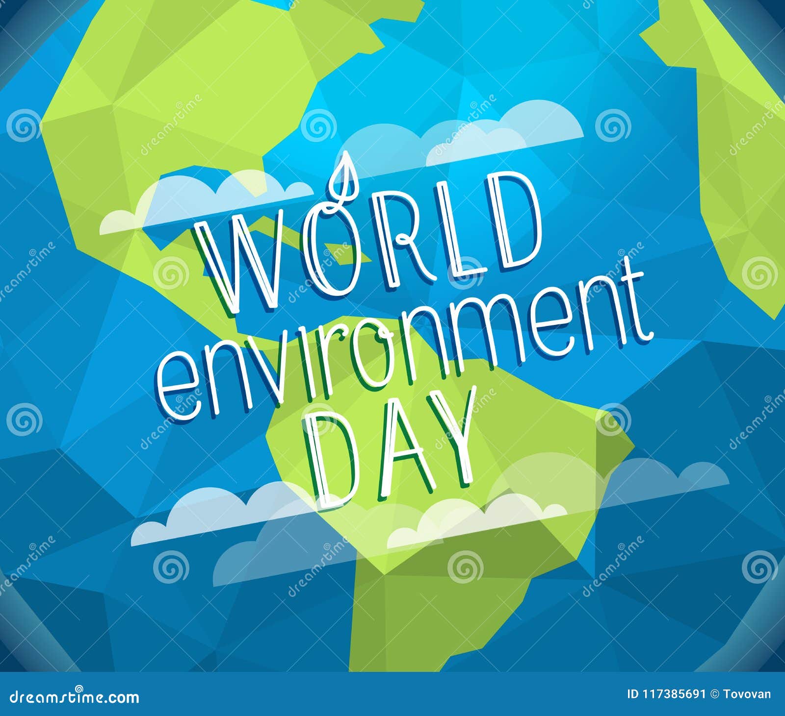 Happy World Environment Day Card. Vector Stock Vector - Illustration of ...