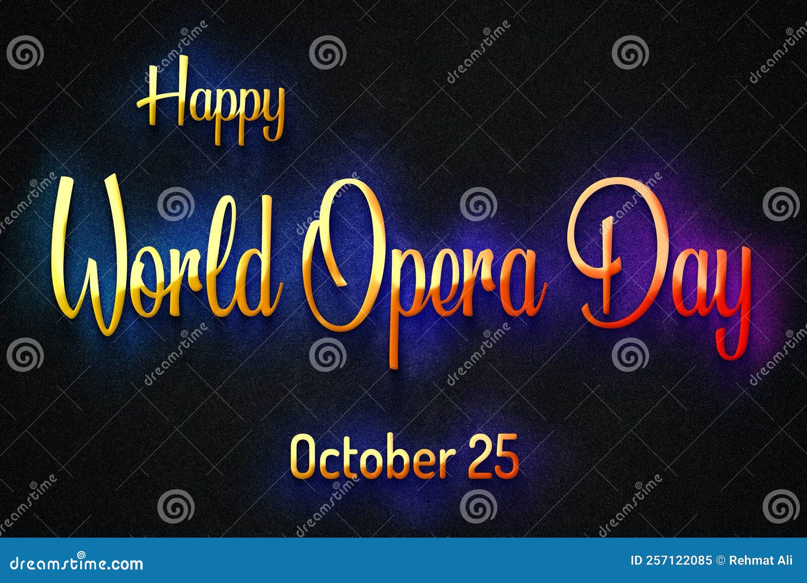 Happy World Opera Day, October 25, Empty Space for Text, Copy Space ...