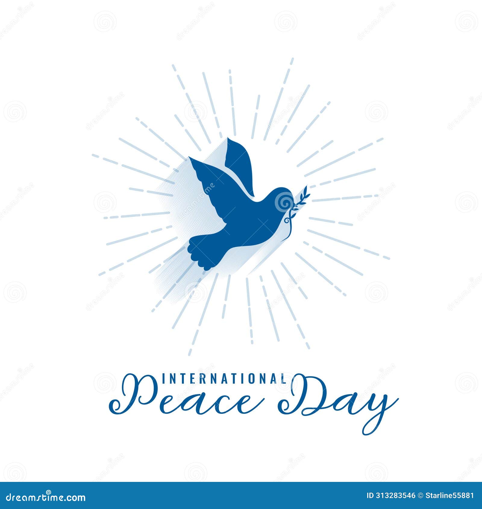 Happy World Peace Day Celebration Poster a Symbol of Humanity Stock ...