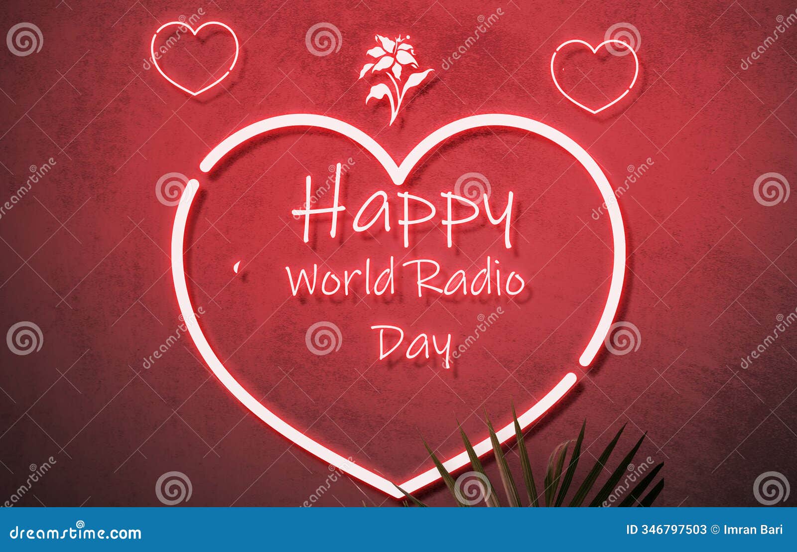 Happy World Radio Day Neon Text Effects, Stock Image - Image of beliefs ...